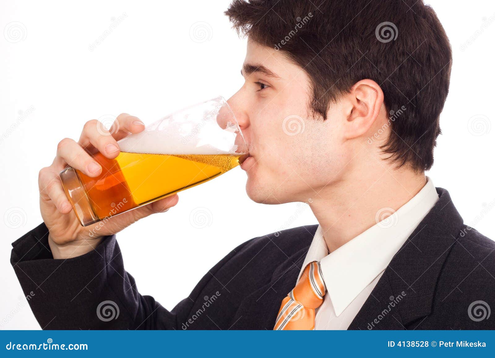 Young Man Drinking Beer Royalty Free Stock Photos - Image: 4138528