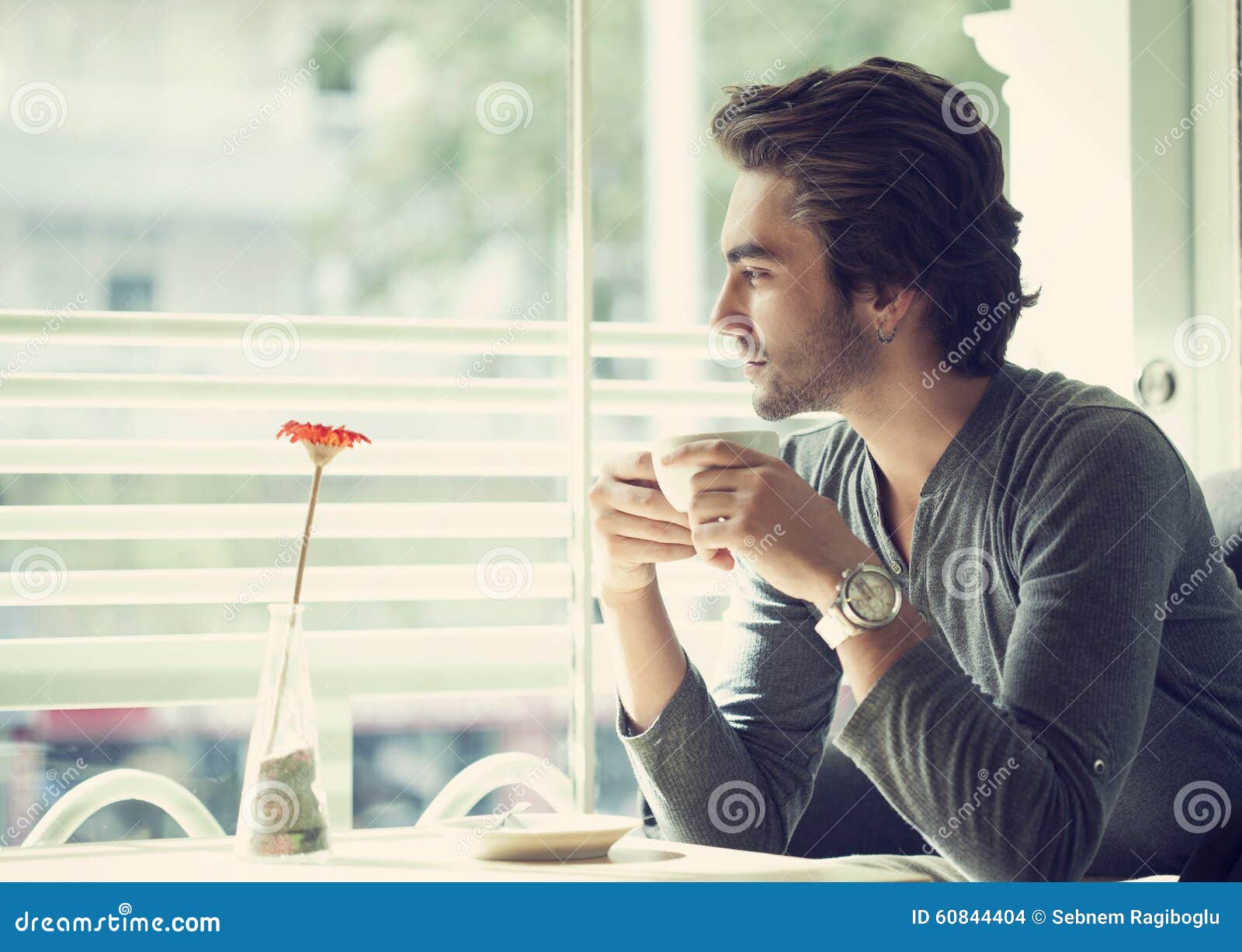 Young Man Drinking Coffee in Cafe Stock Photo - Image of person, alone ... Young Man Drinking Coffee in Cafe Stock Photo - Image of person, alone ...