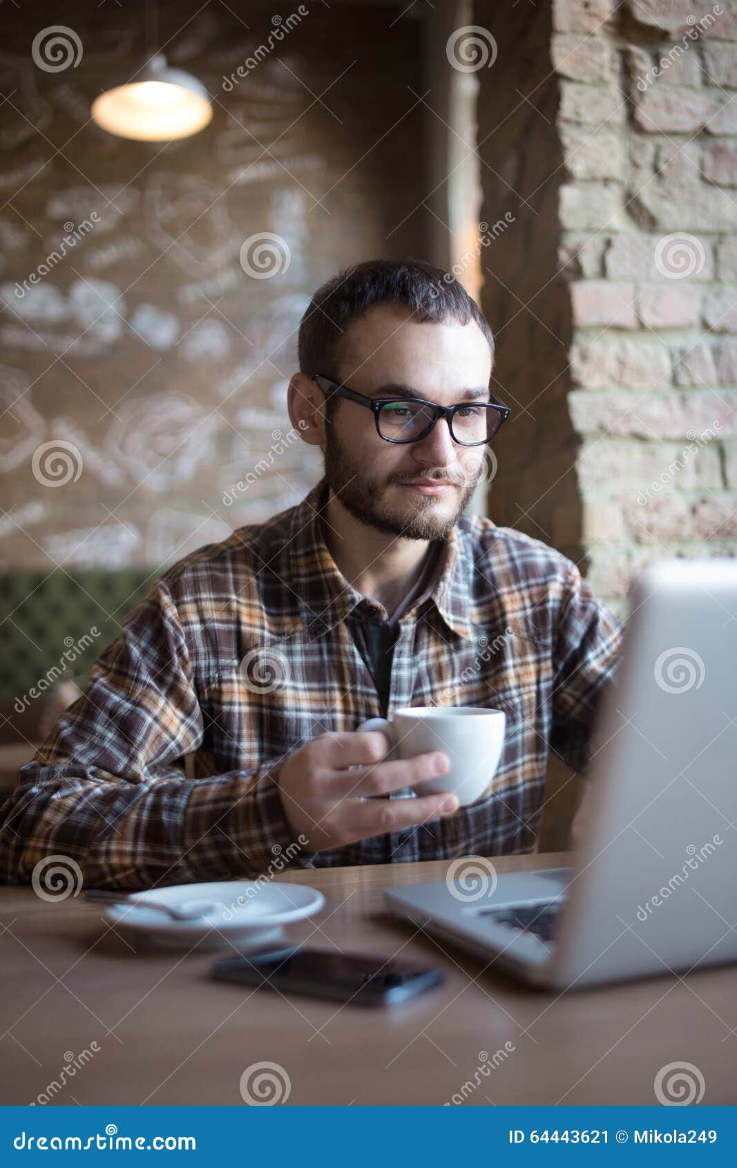Young man drinking coffee stock image. Image of casual - 64443621