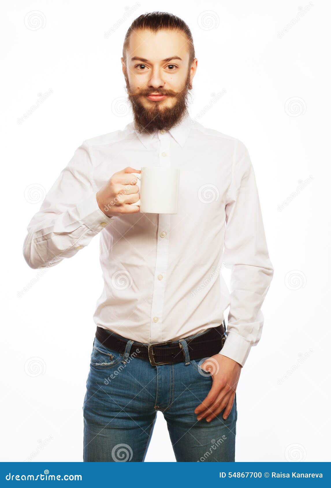 Young Man Drinking a Cup of Coffee Stock Photo - Image of looking ...