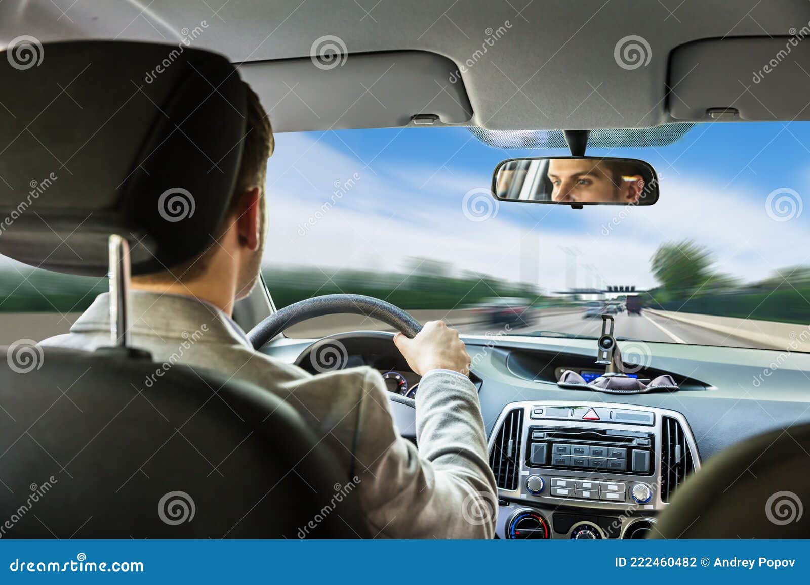 Young Man Driving Car stock photo. Image of driver, sitting - 222460482