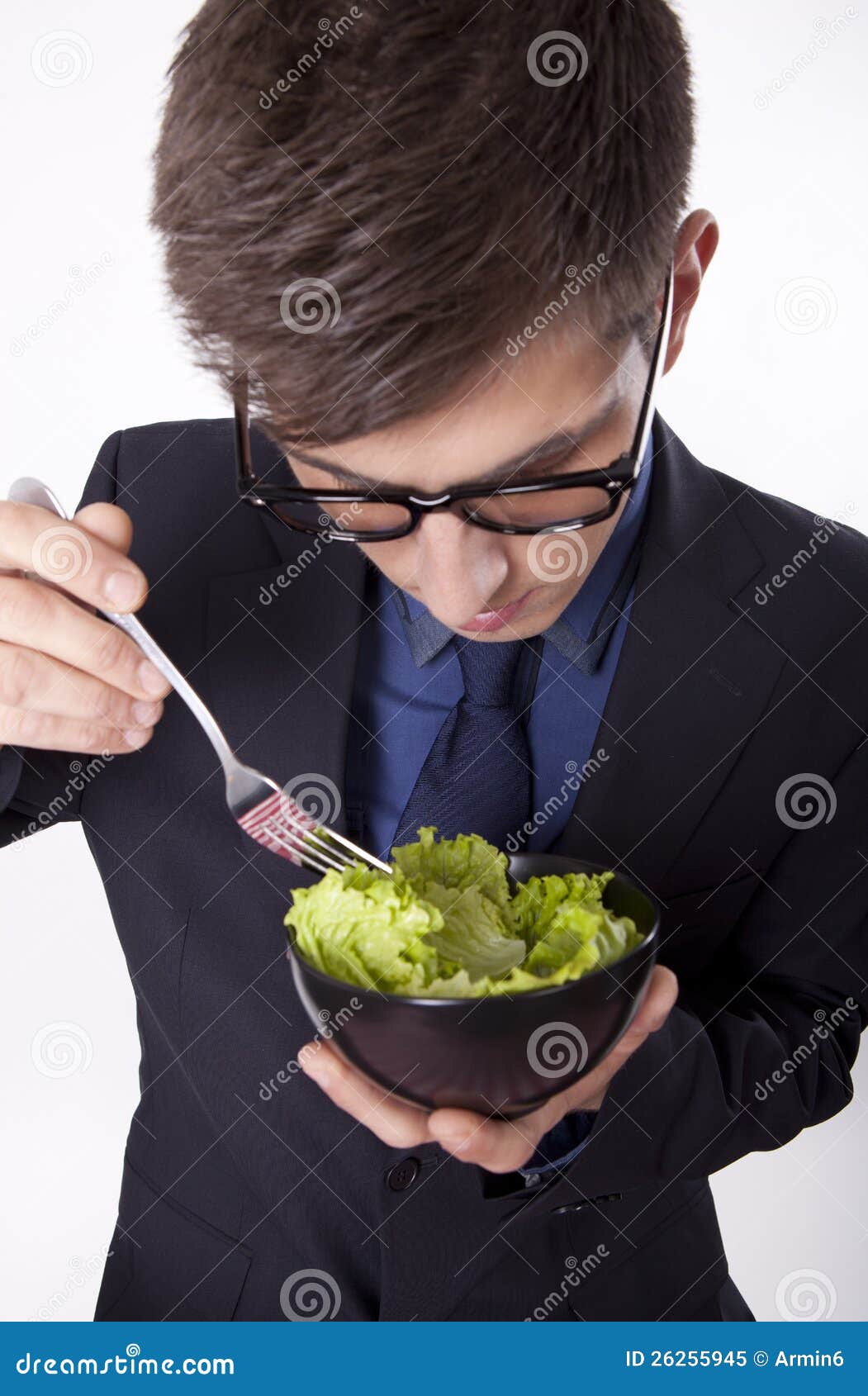 Young man eating stock image. Image of emotion, hungry - 26255945