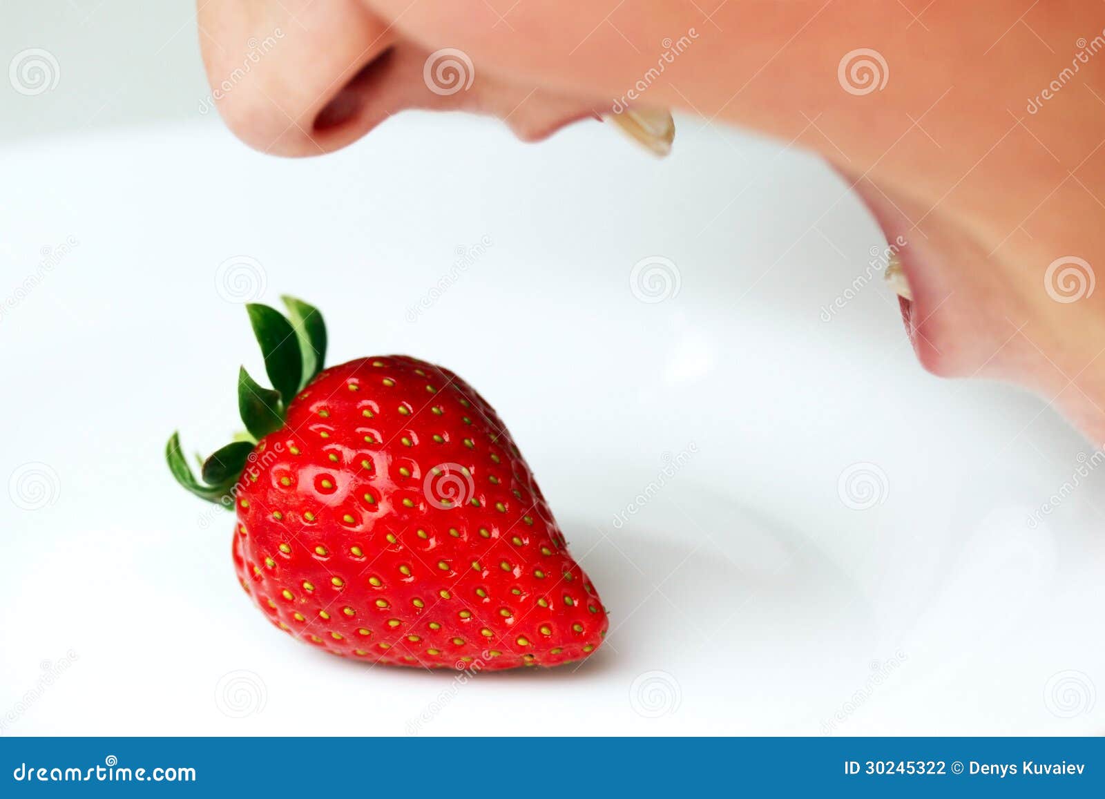 Eating strawberry stock photo. Image of dessert, health - 30245322