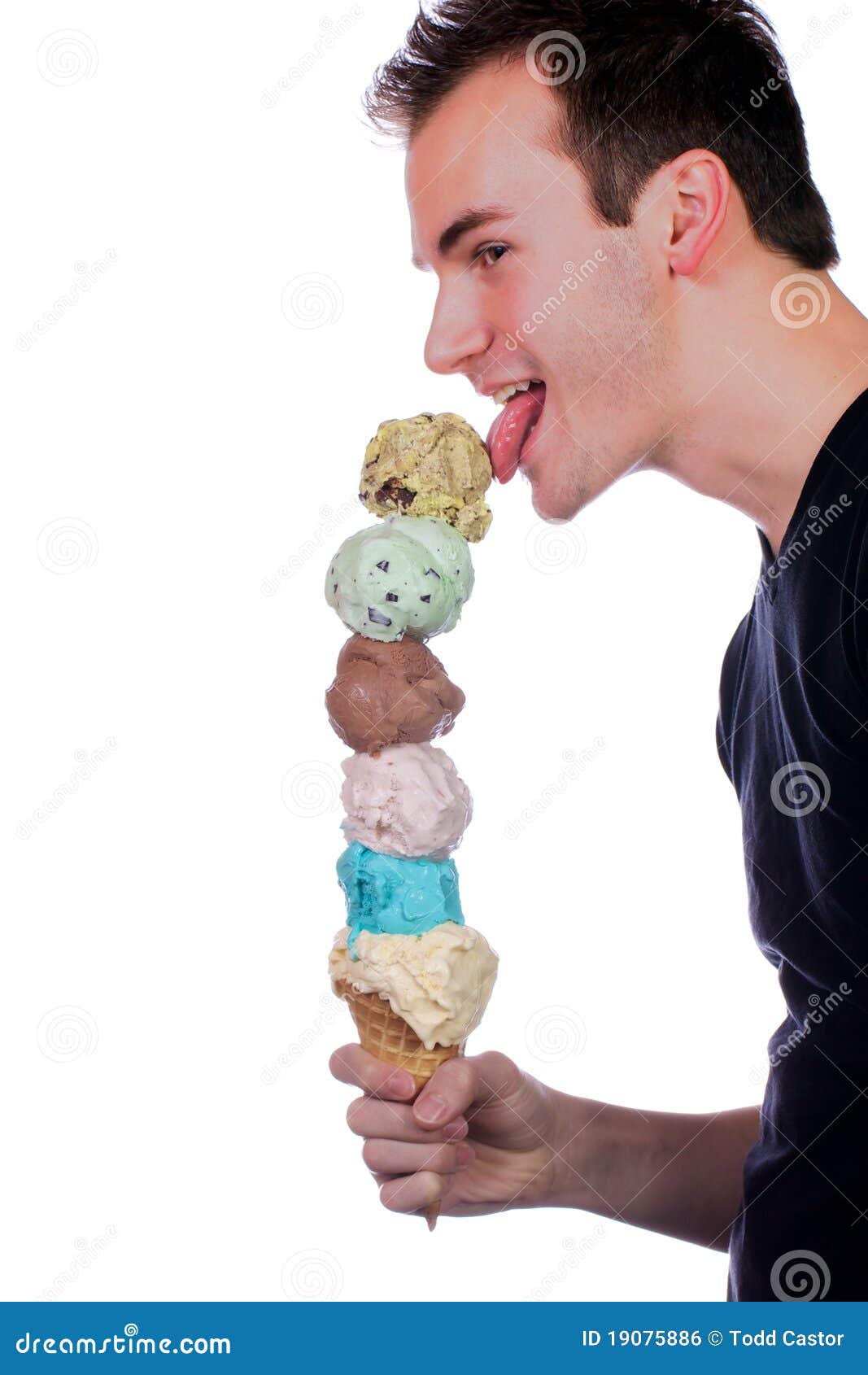 Person Scooping Ice Cream
