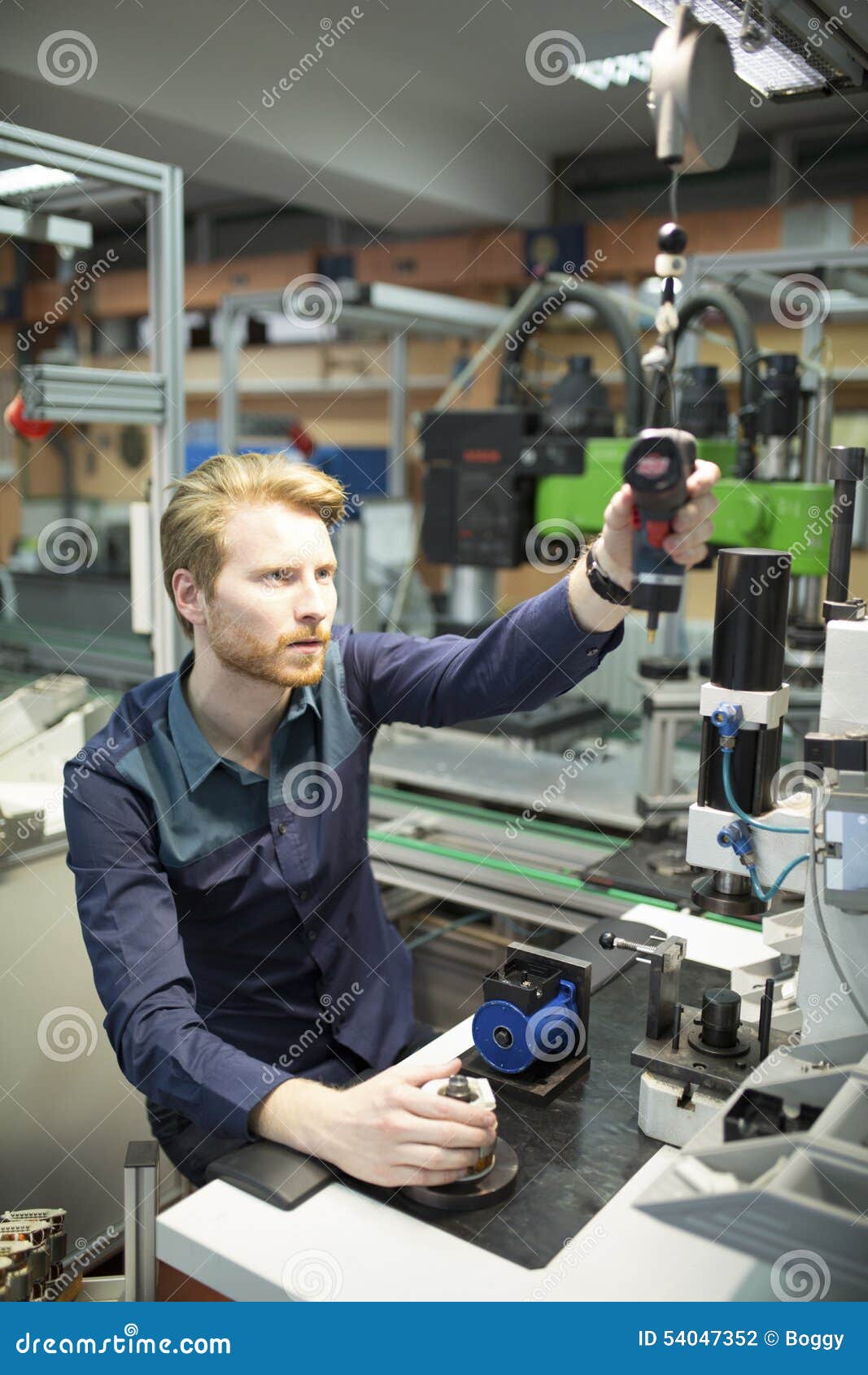 Young Man in Electronics Workshop Stock Photo - Image of repair ...