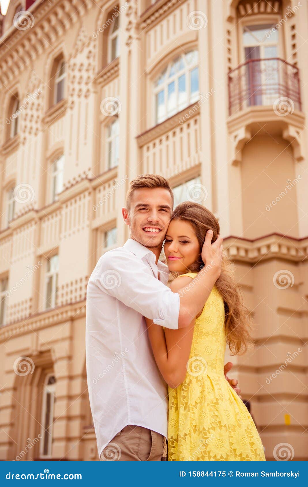 Young Man Embrace His Beloved Stock Image - Image of love, relationship ...