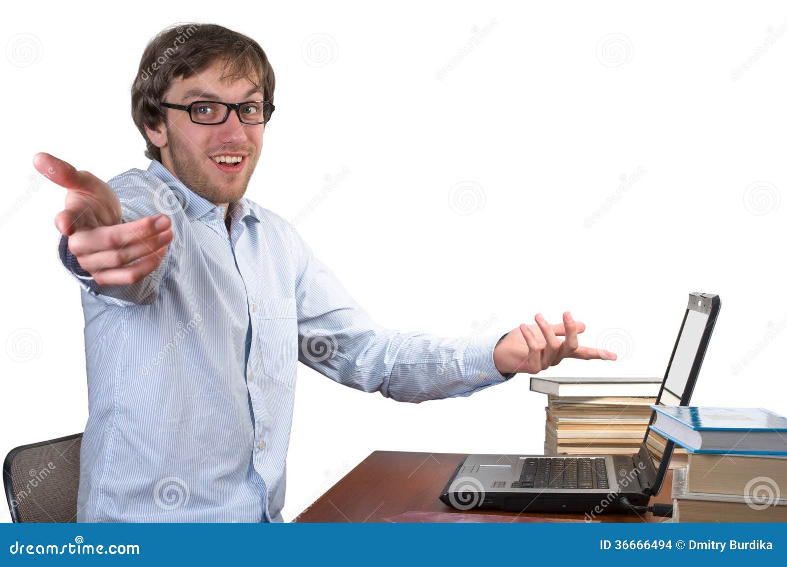 Young Man Emotionally Proves the Correctness Stock Photo - Image of ...