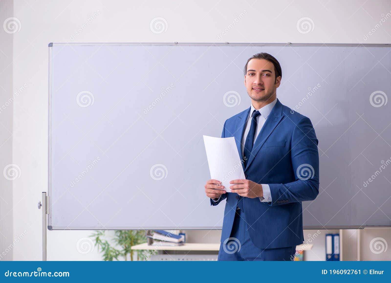 Young Man Employee in Business Presentation Concept Stock Image - Image ...