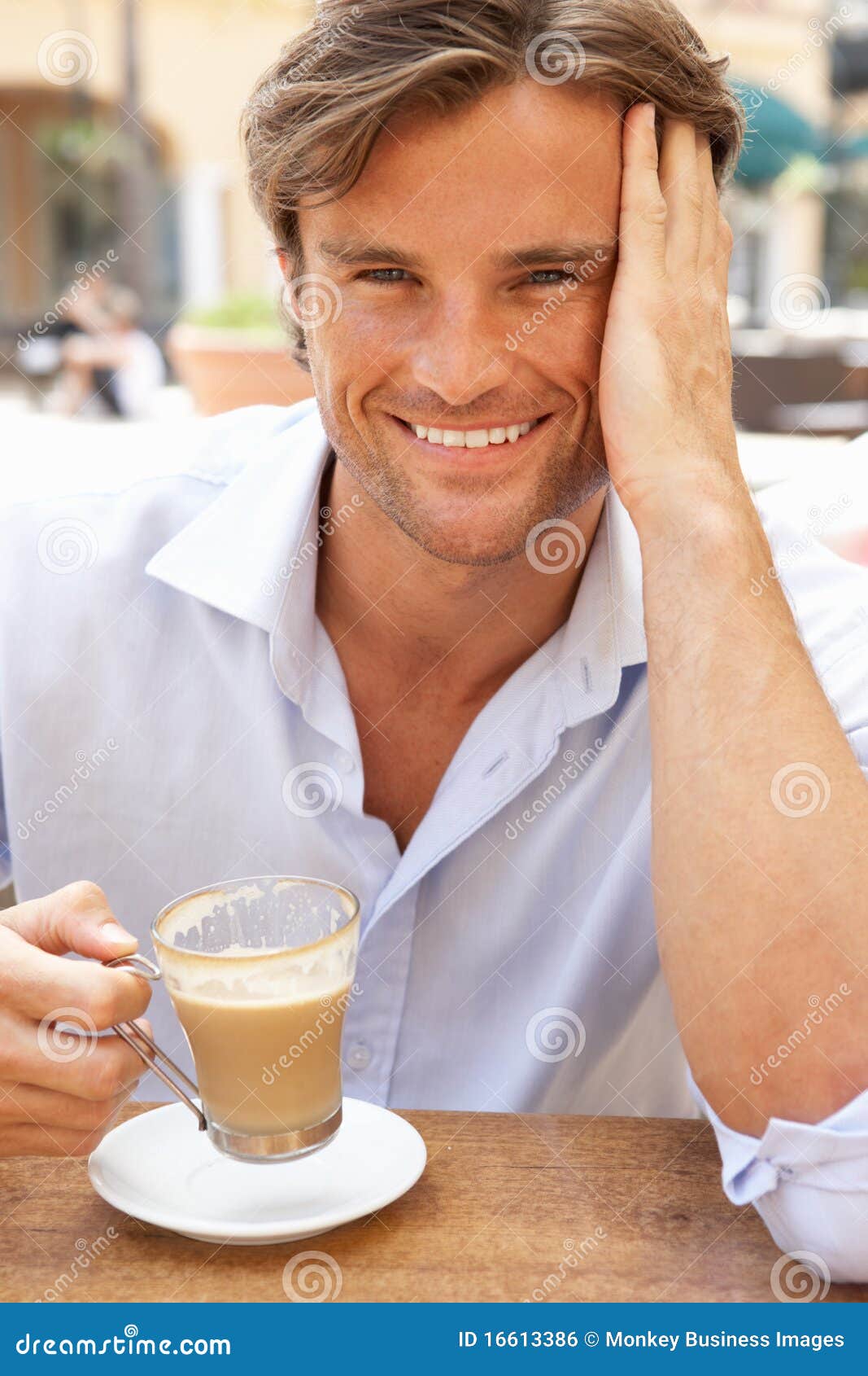 Young Man Enjoying Cup of Coffee Stock Photo - Image of coffee, happy ...