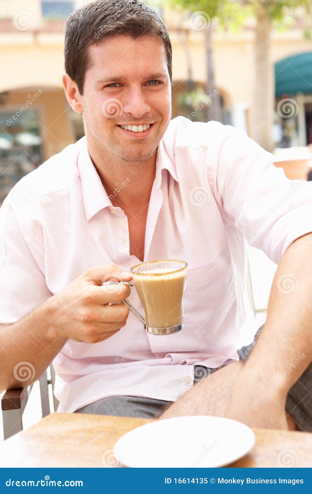 Young Man Enjoying Cup of Coffee Stock Image - Image of drinking ...