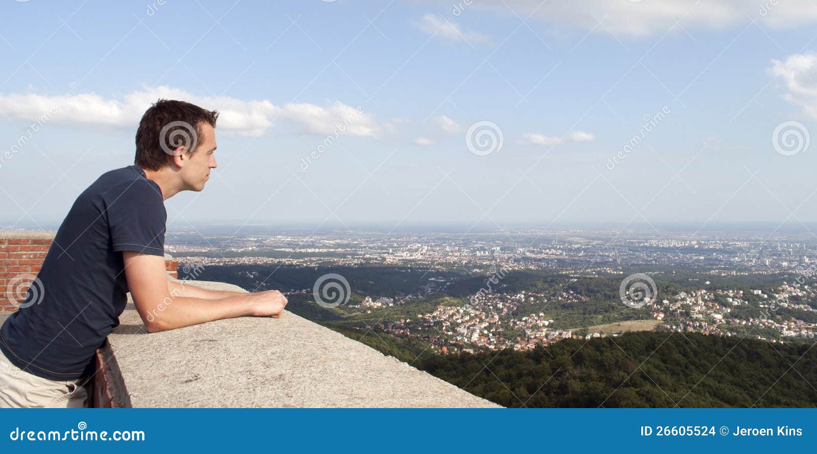 Young Man Enjoying View - Panorama Stock Photo - Image of croatia, look ...