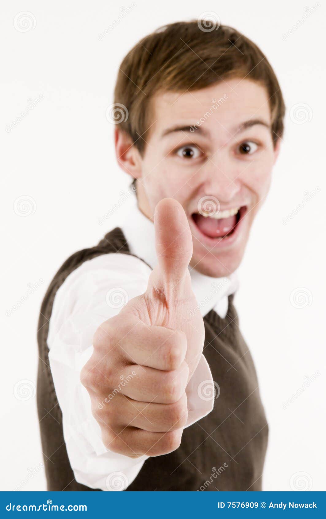 Young man enthusiastic stock image. Image of adult, shot - 7576909