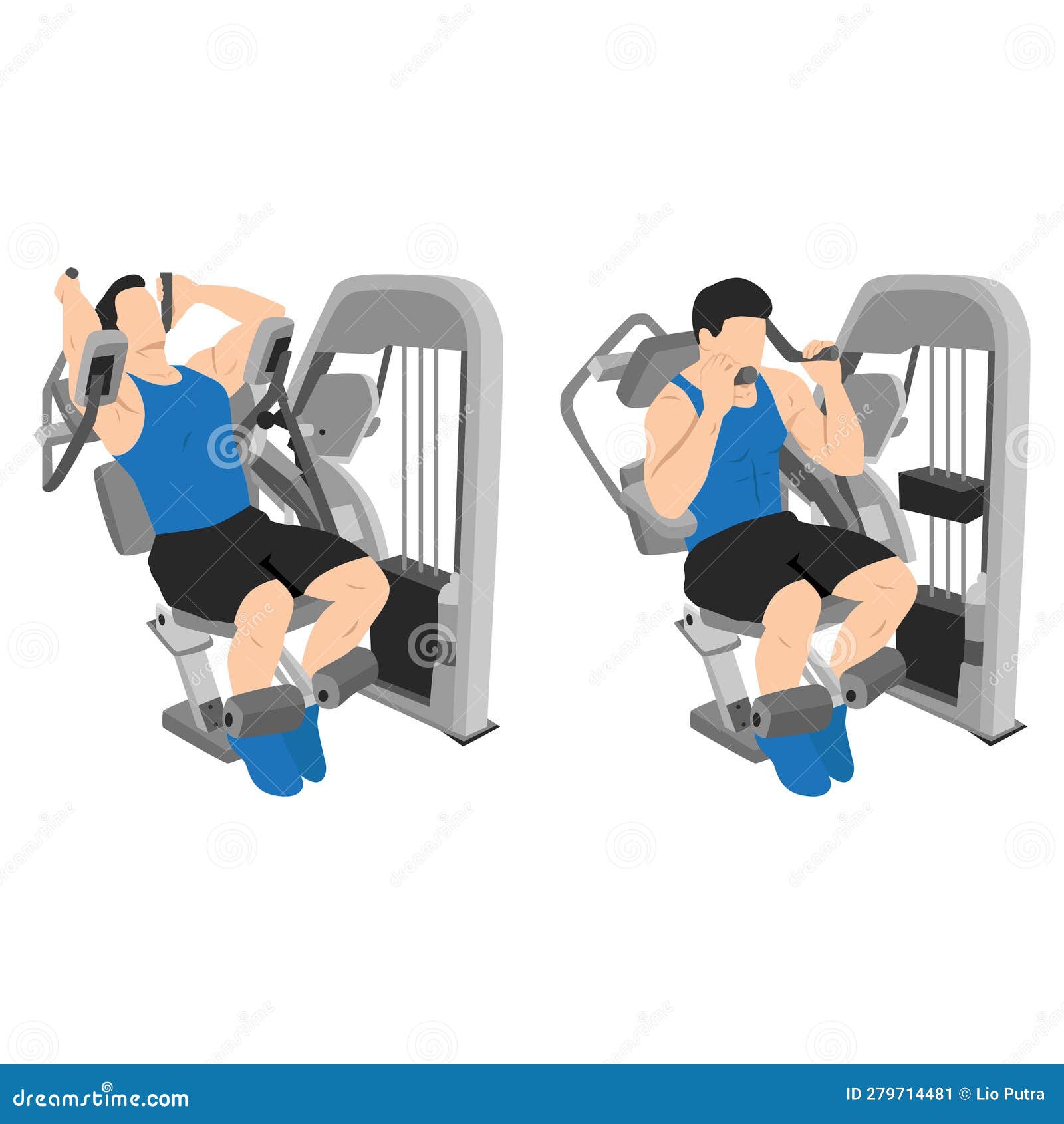 Young Man Exercise with Abs Muscles on Press Machine, Man Working Out ...