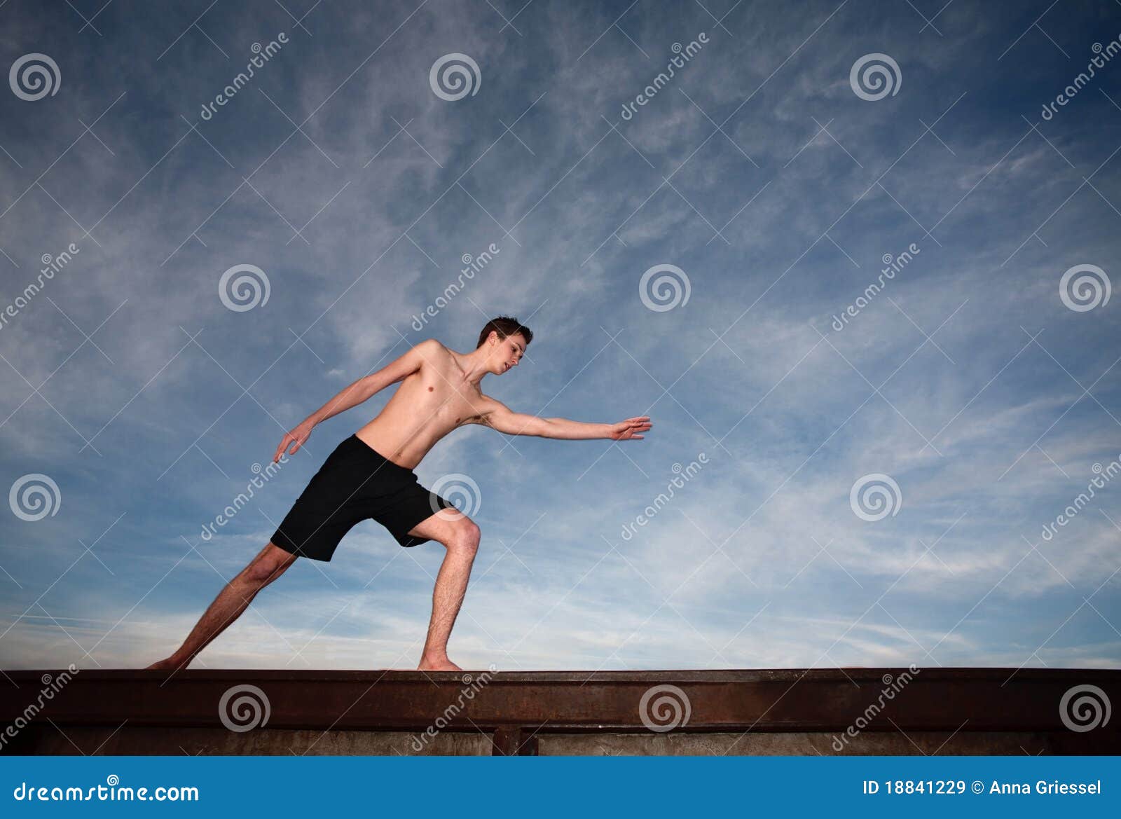 Young Man Exercises stock image. Image of strong, stand - 18841229