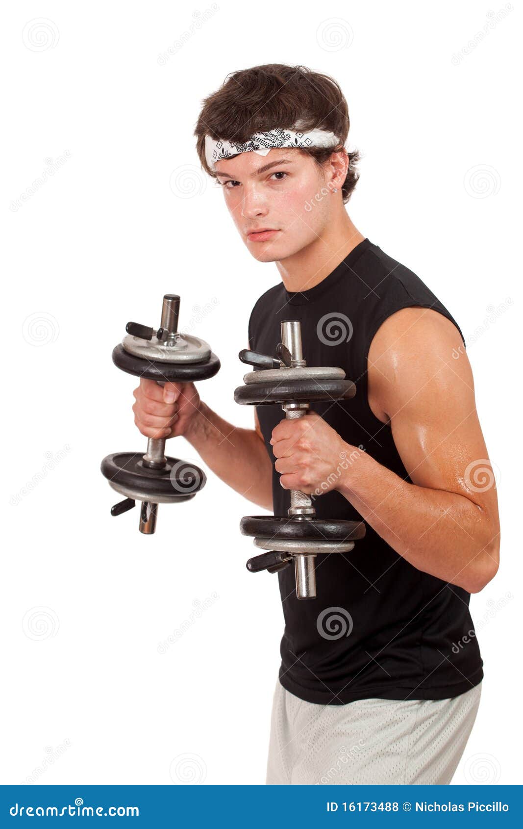 Young Man Exercising stock photo. Image of working, shot - 16173488