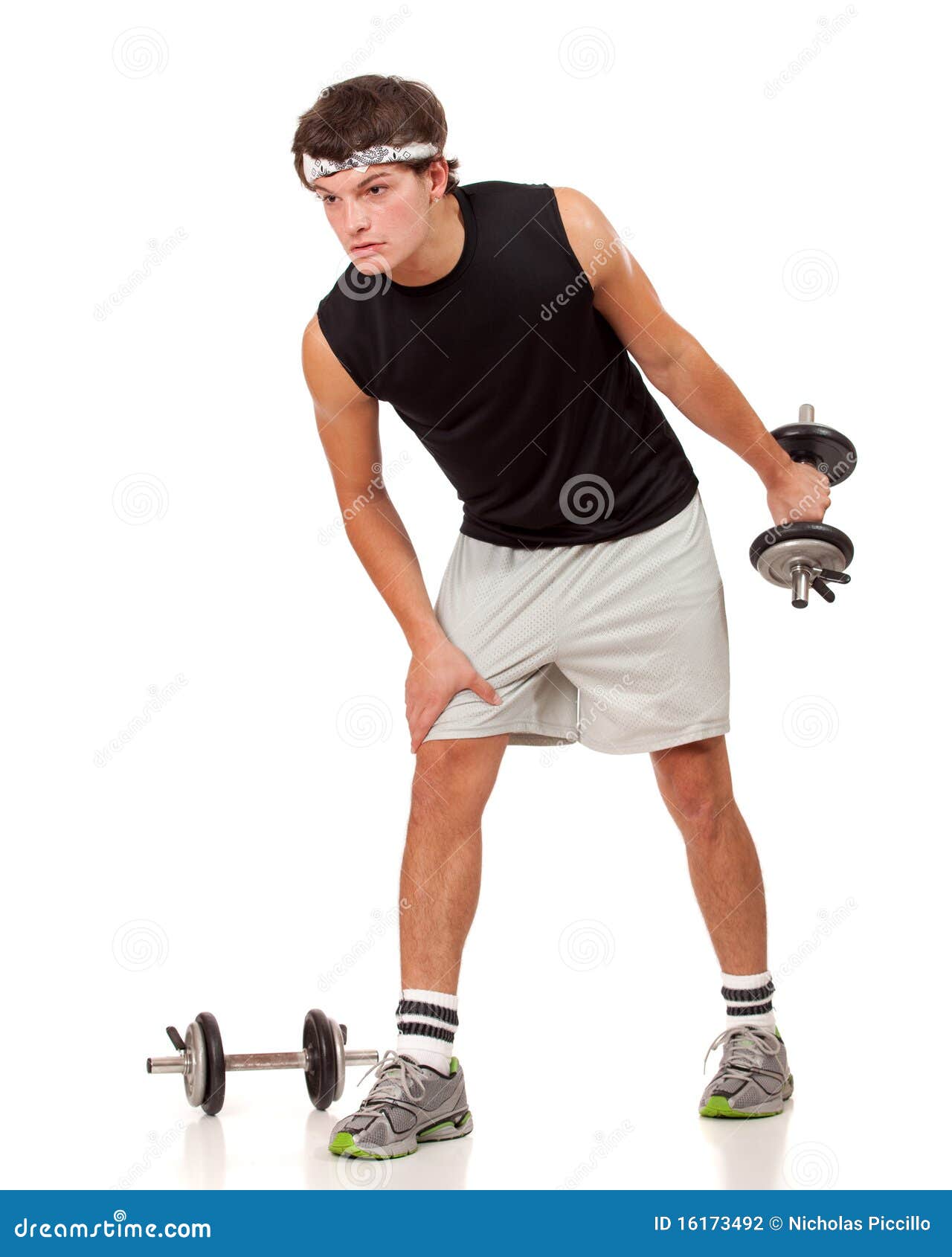 Young Man Exercising stock photo. Image of young, person - 16173492