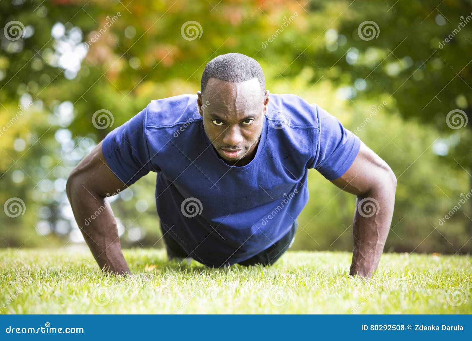 Young Man Exercising Outdoors Stock Photo - Image of male, athlete ...