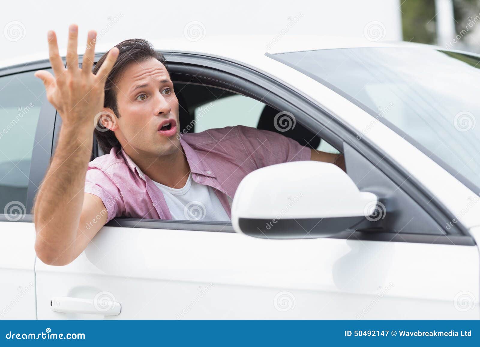 Young Man Experiencing Road Rage Stock Image - Image of vehicle ...