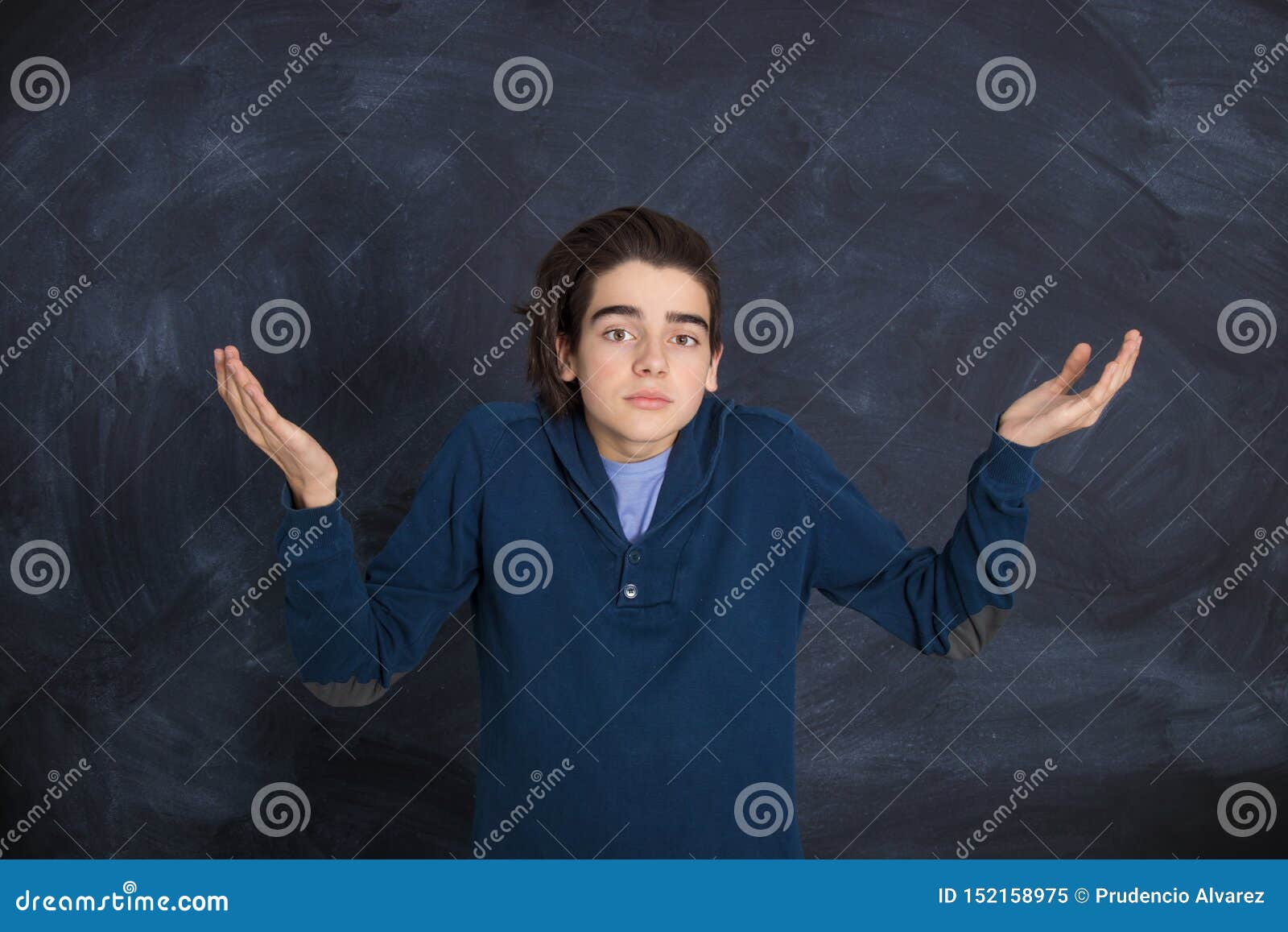 Young Man with an Expression of Doubt Stock Image - Image of ...