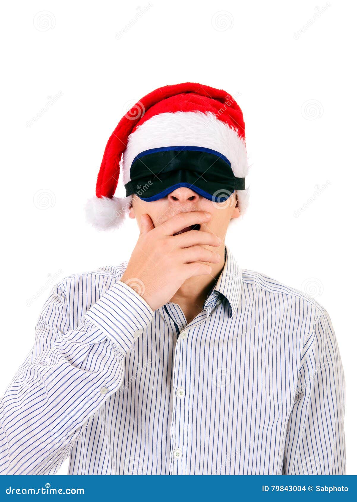 Young Man in Eye Mask stock photo. Image of closeup, casual - 79843004