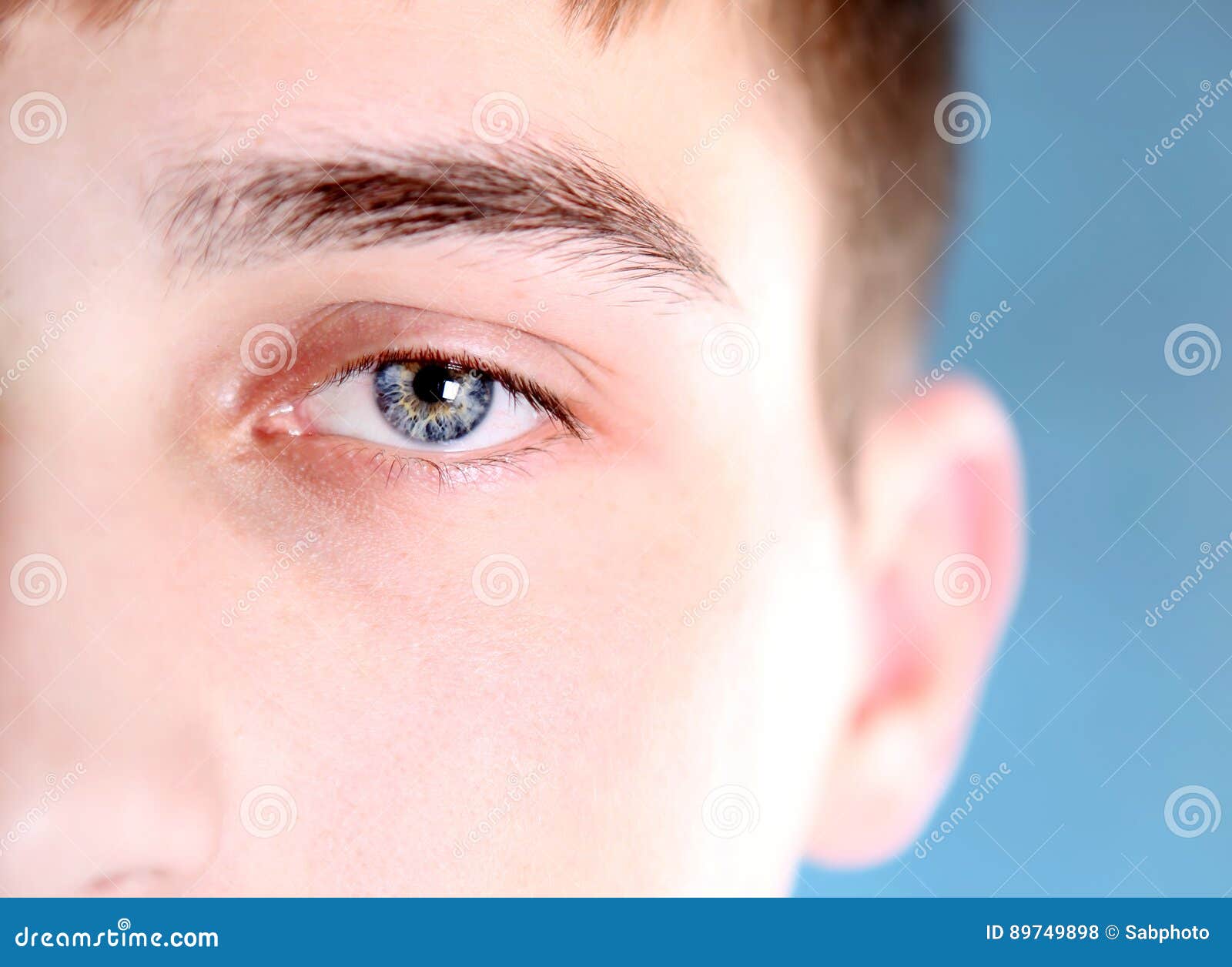 Young Man Face closeup stock photo. Image of background - 89749898