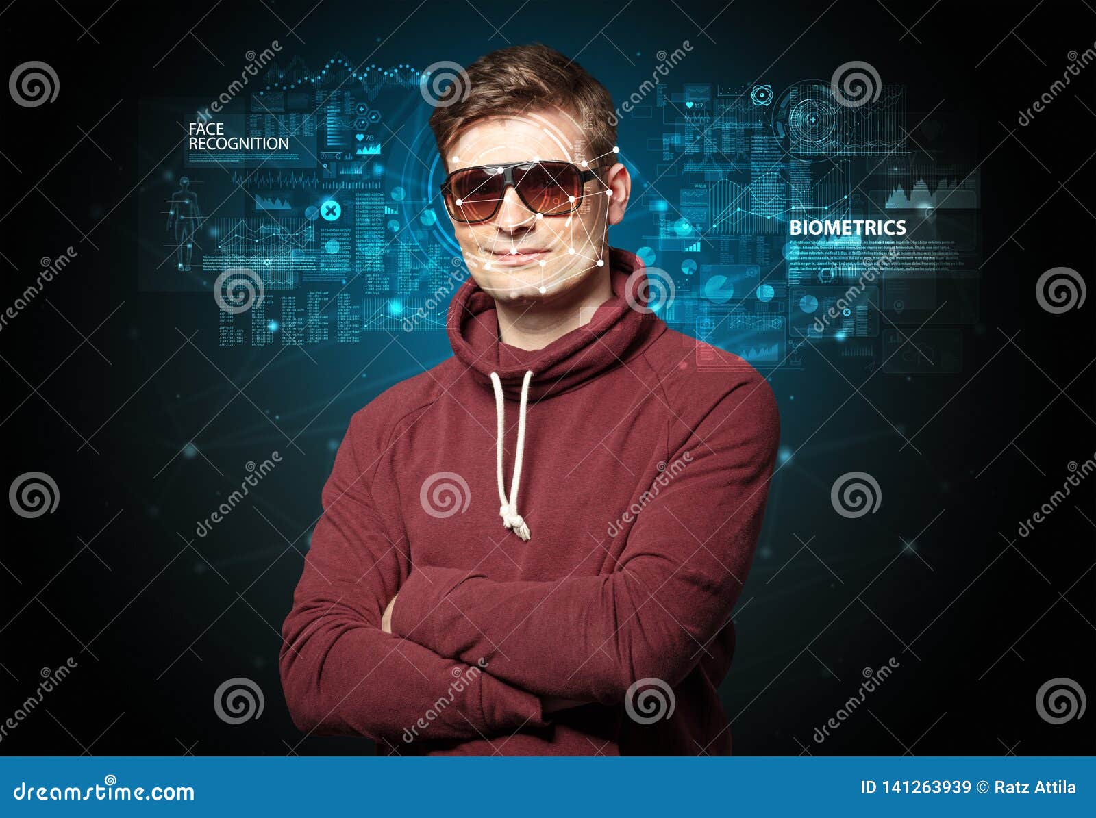 Young Man Face Recognition Concept Stock Image - Image of ... Young Man Face Recognition Concept Stock Image - Image of ...
