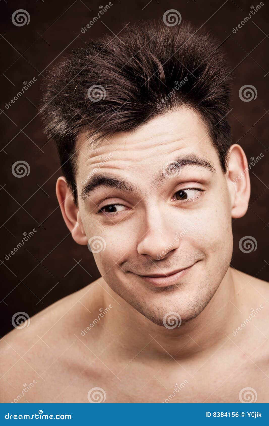 Young Man Facial Expression Stock Photo - Image of humor, stair: 8384156