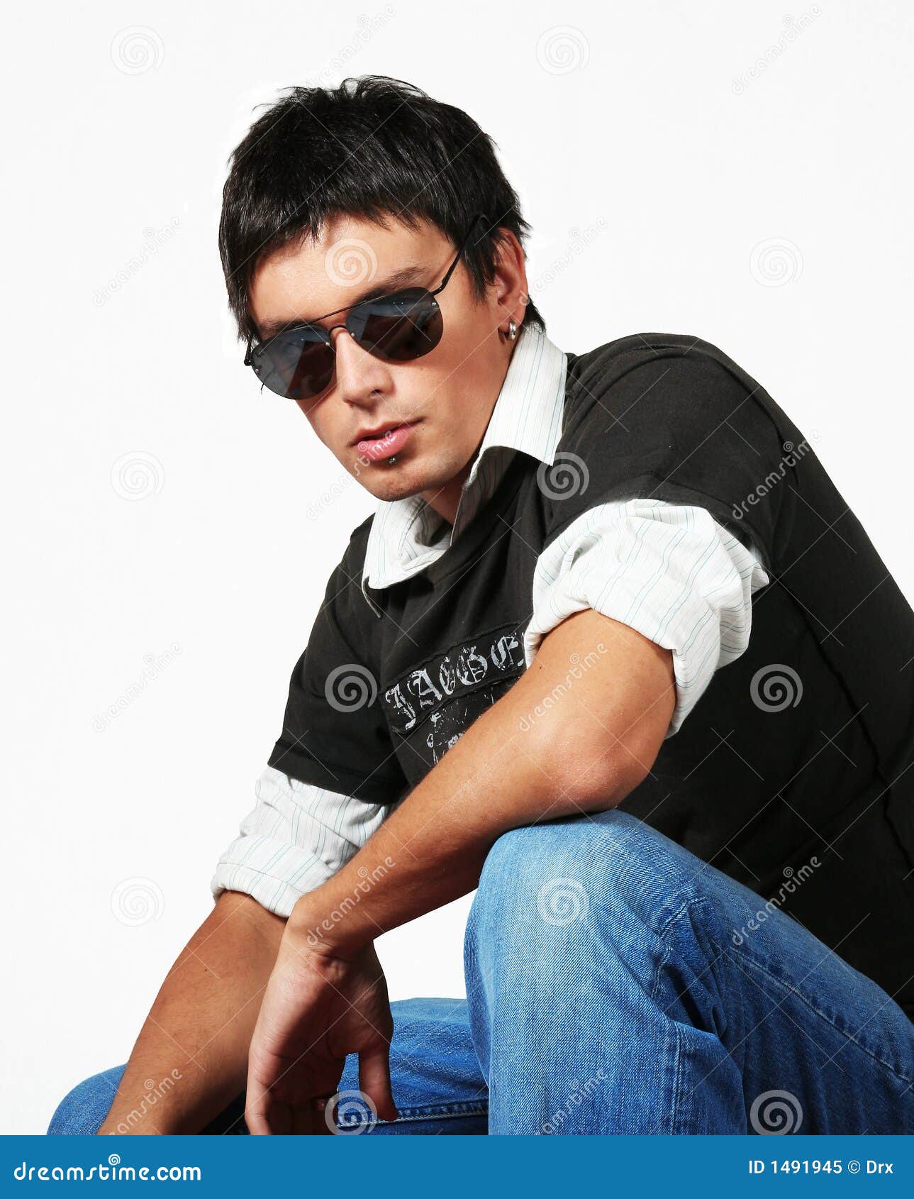 Young Man fashion style stock image. Image of look, attractive - 1491945