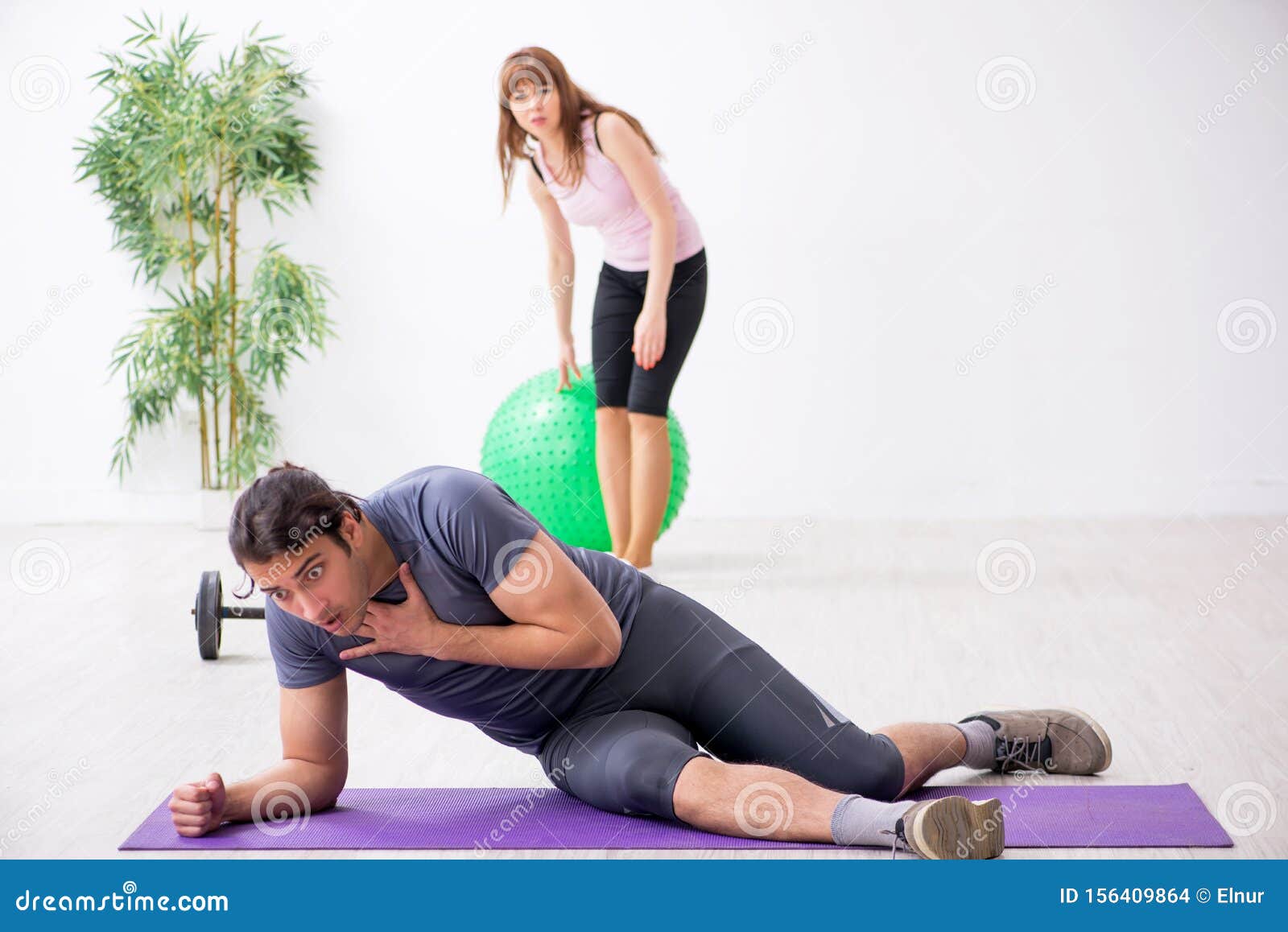 Young Man Feeling Bad during Training in First Aid Concept Stock Photo ...