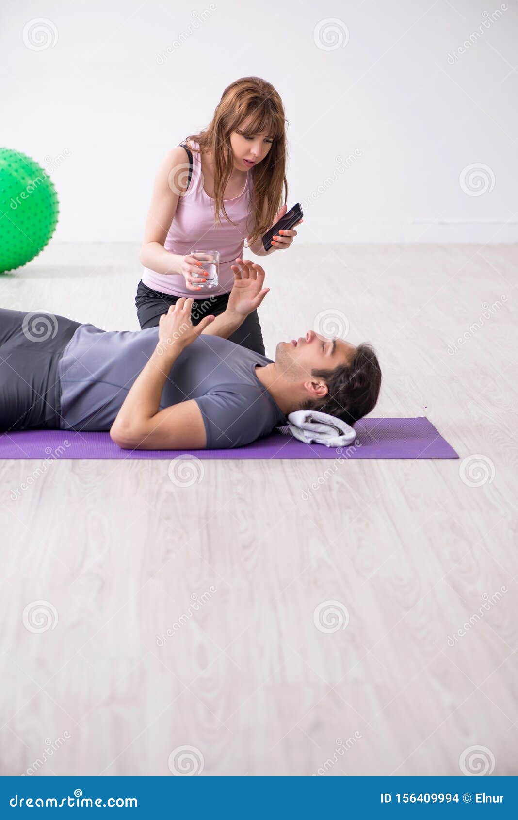 Young Man Feeling Bad during Training in First Aid Concept Stock Photo ...