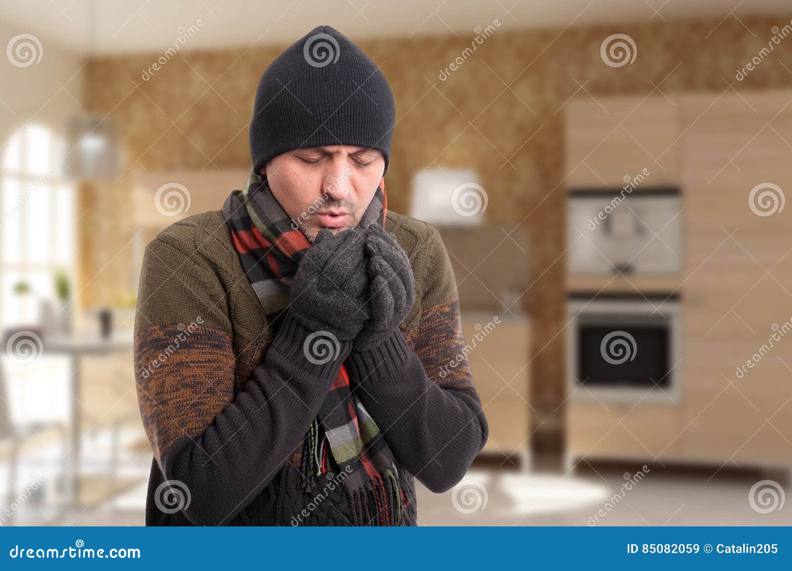 Young Man Feeling Very Cold Stock Image - Image of pain, healthcare ...
