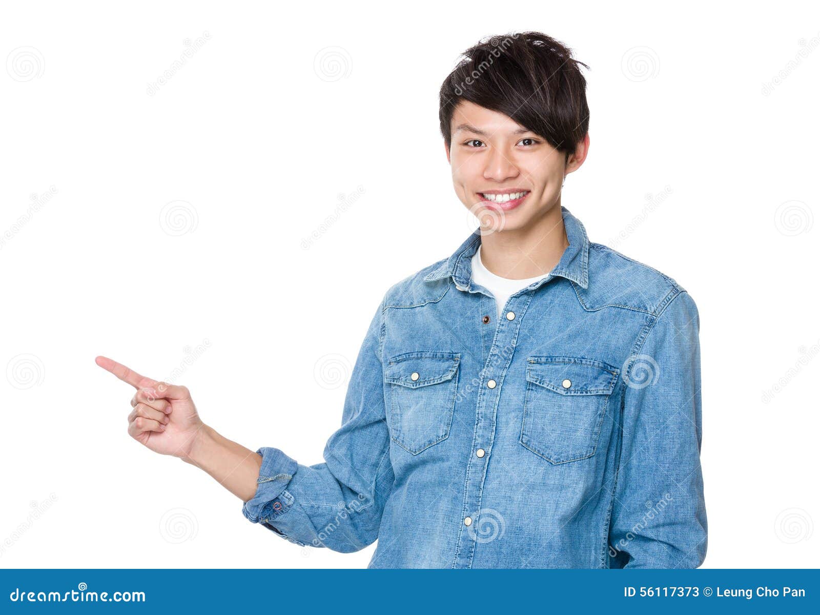 Young Man with Finger Point Up Stock Image - Image of taiwanese, show ...
