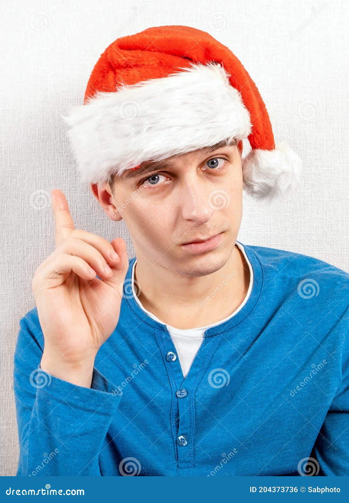 Young Man with Finger Up stock photo. Image of adult - 204373736