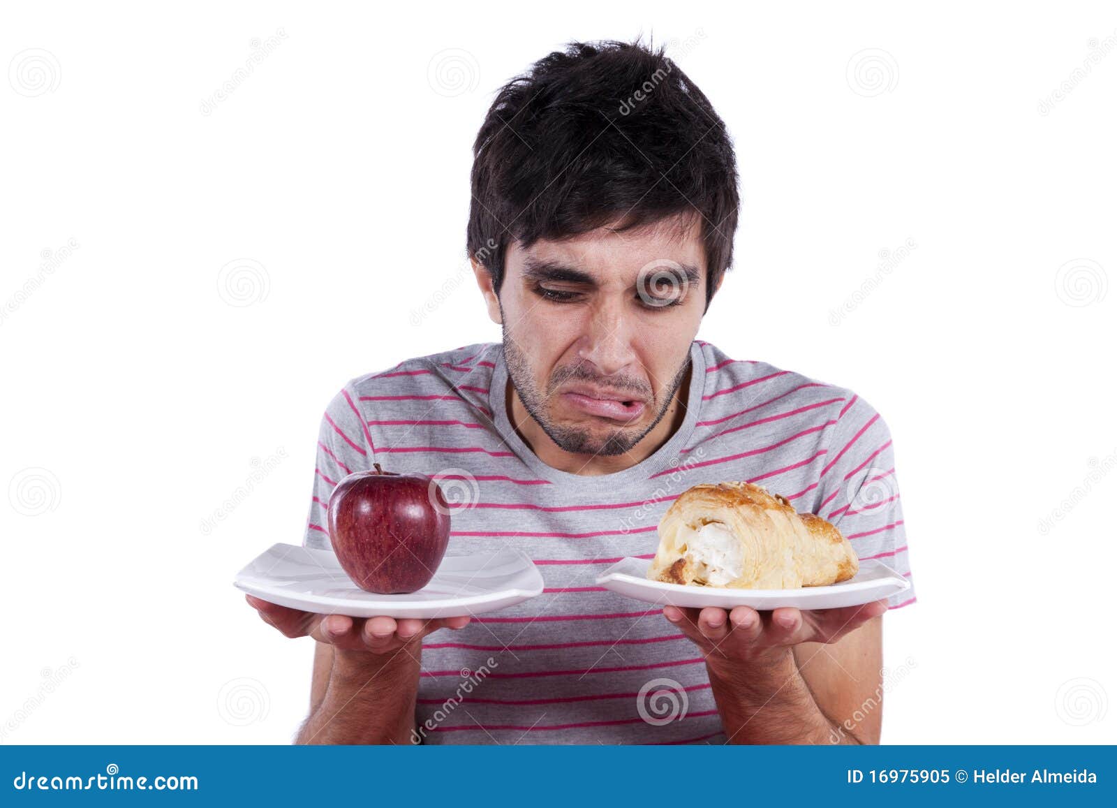 Young man food decision stock image. Image of dessert - 16975905