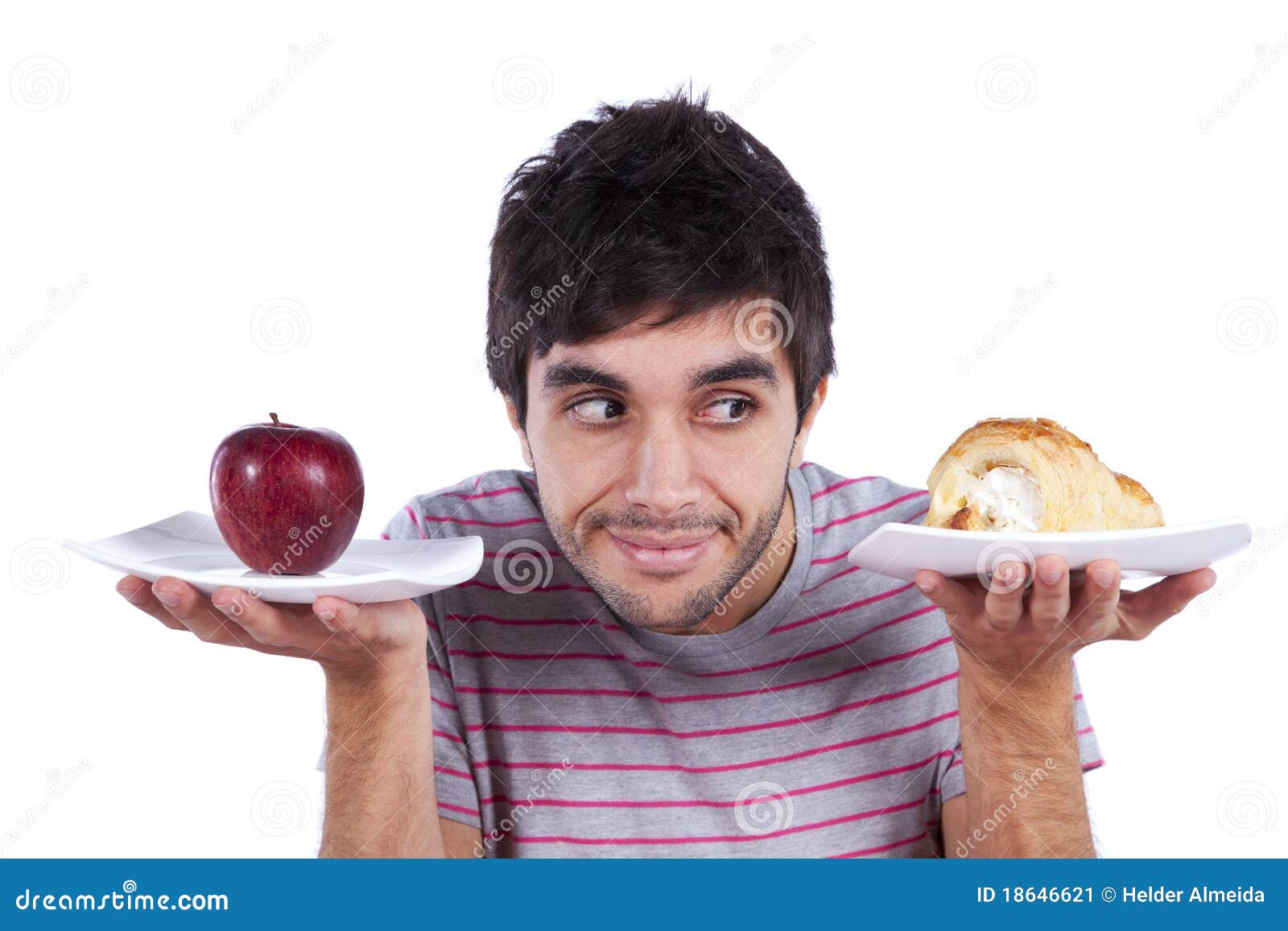 Young man food decision stock image. Image of male, nutrition - 18646621