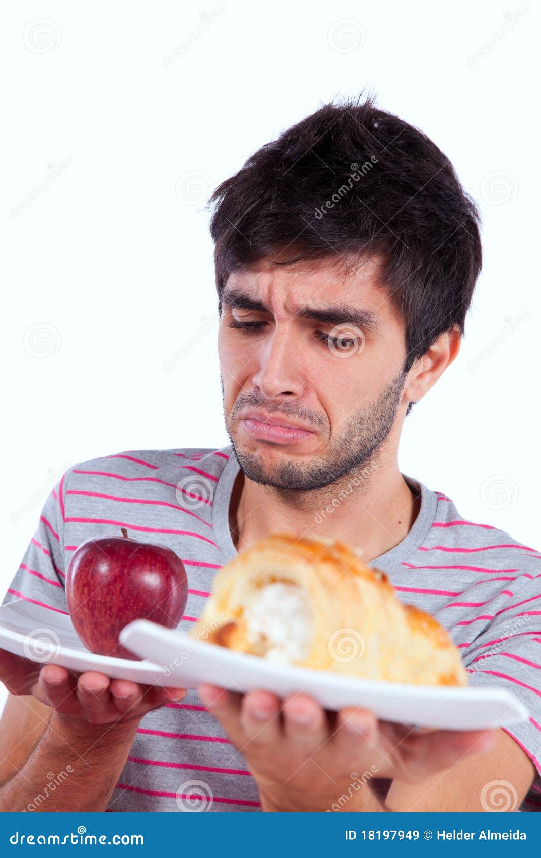 Young man food temptation stock image. Image of food - 18197949