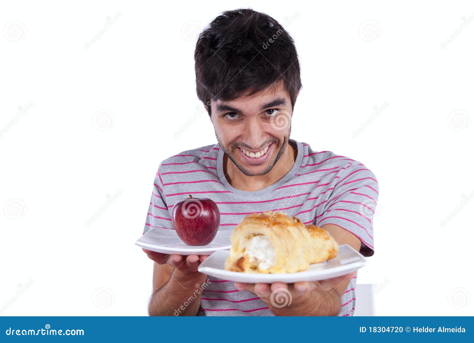 Young man food temptation stock photo. Image of doubt - 18304720