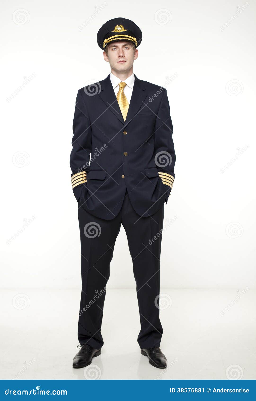 Young Man in the Form of a Passenger Plane Pilot Stock Image - Image of ...