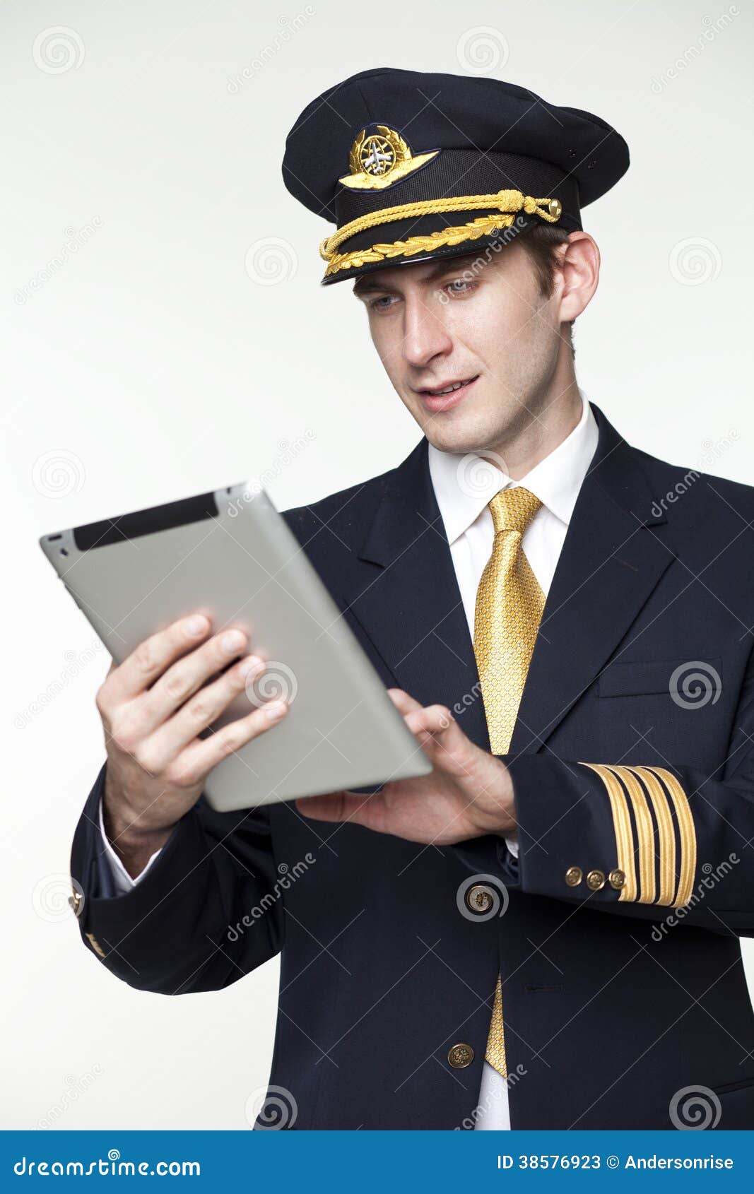 Young Man in the Form of a Passenger Plane Pilot Stock Image - Image of ...