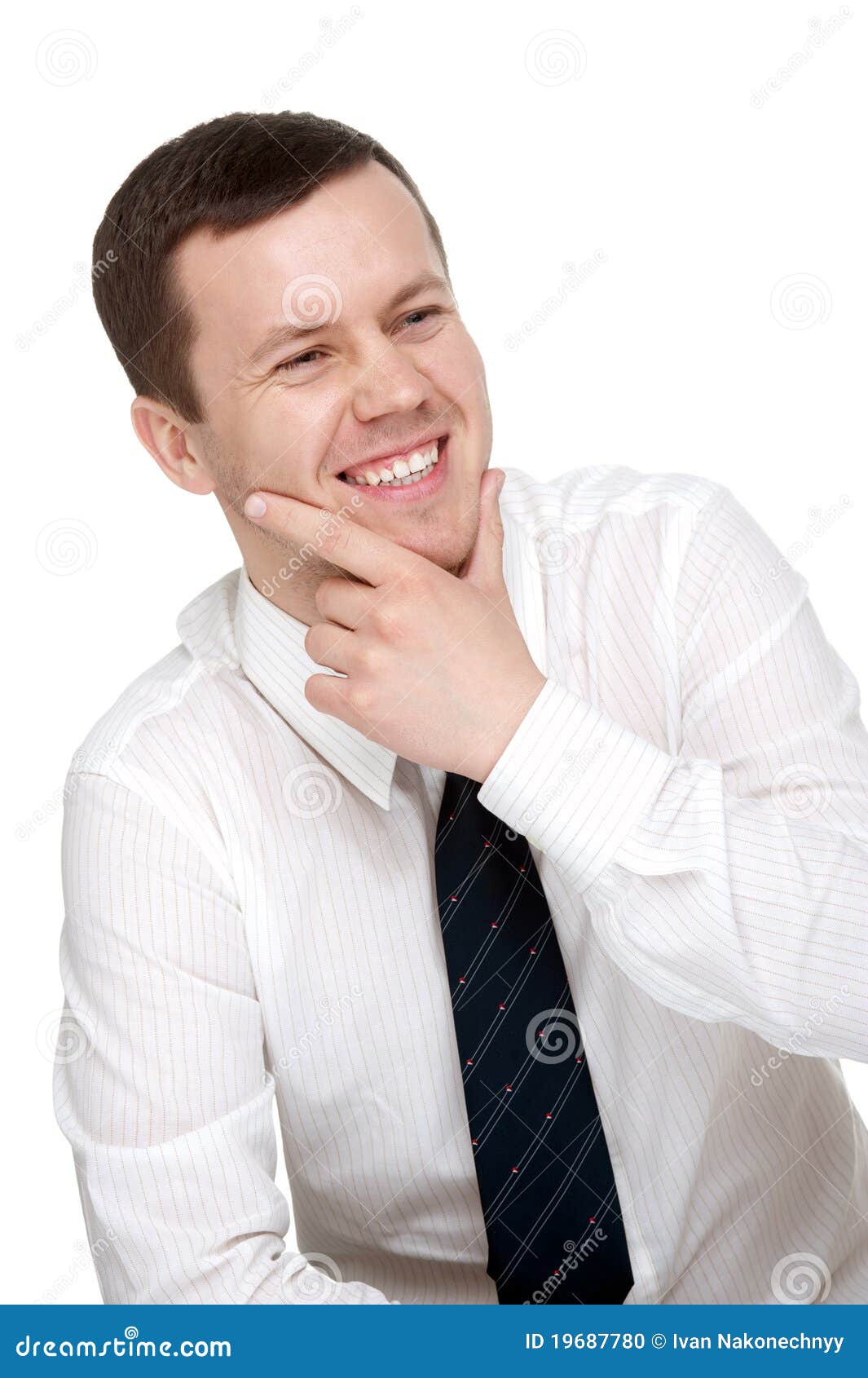 Young Man with a Friendly Smile Stock Photo - Image of collar ...
