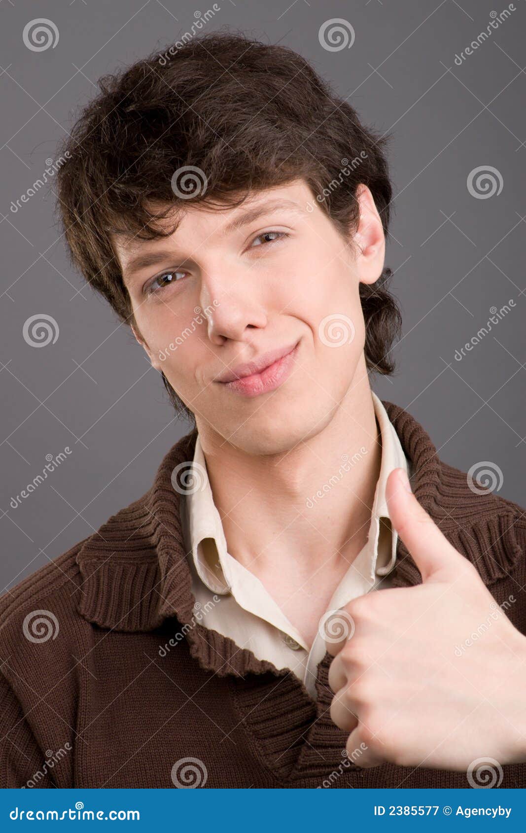 Young man friendly smiling stock image. Image of sensuality - 2385577