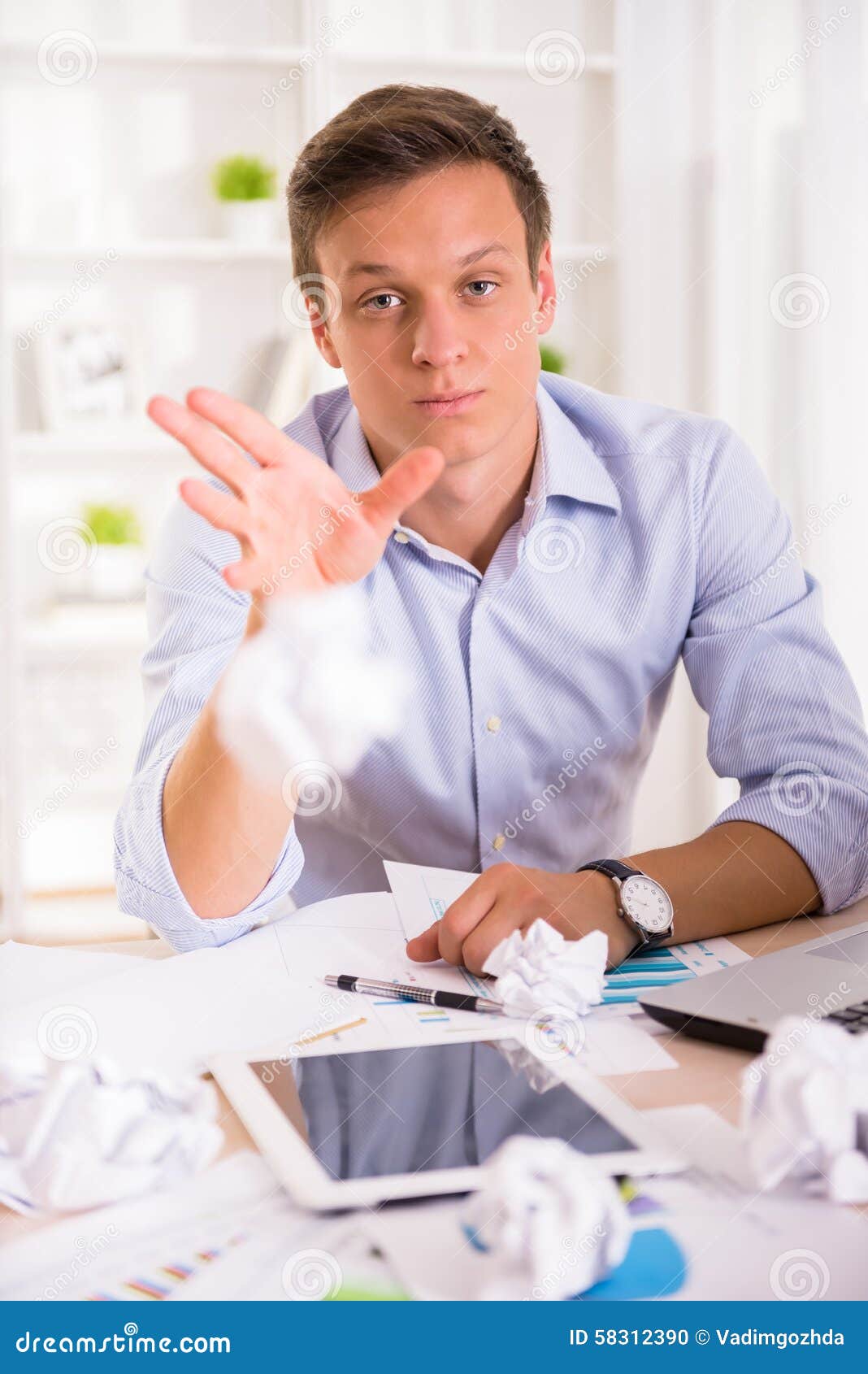 Young man stock photo. Image of businessman, portrait - 58312390