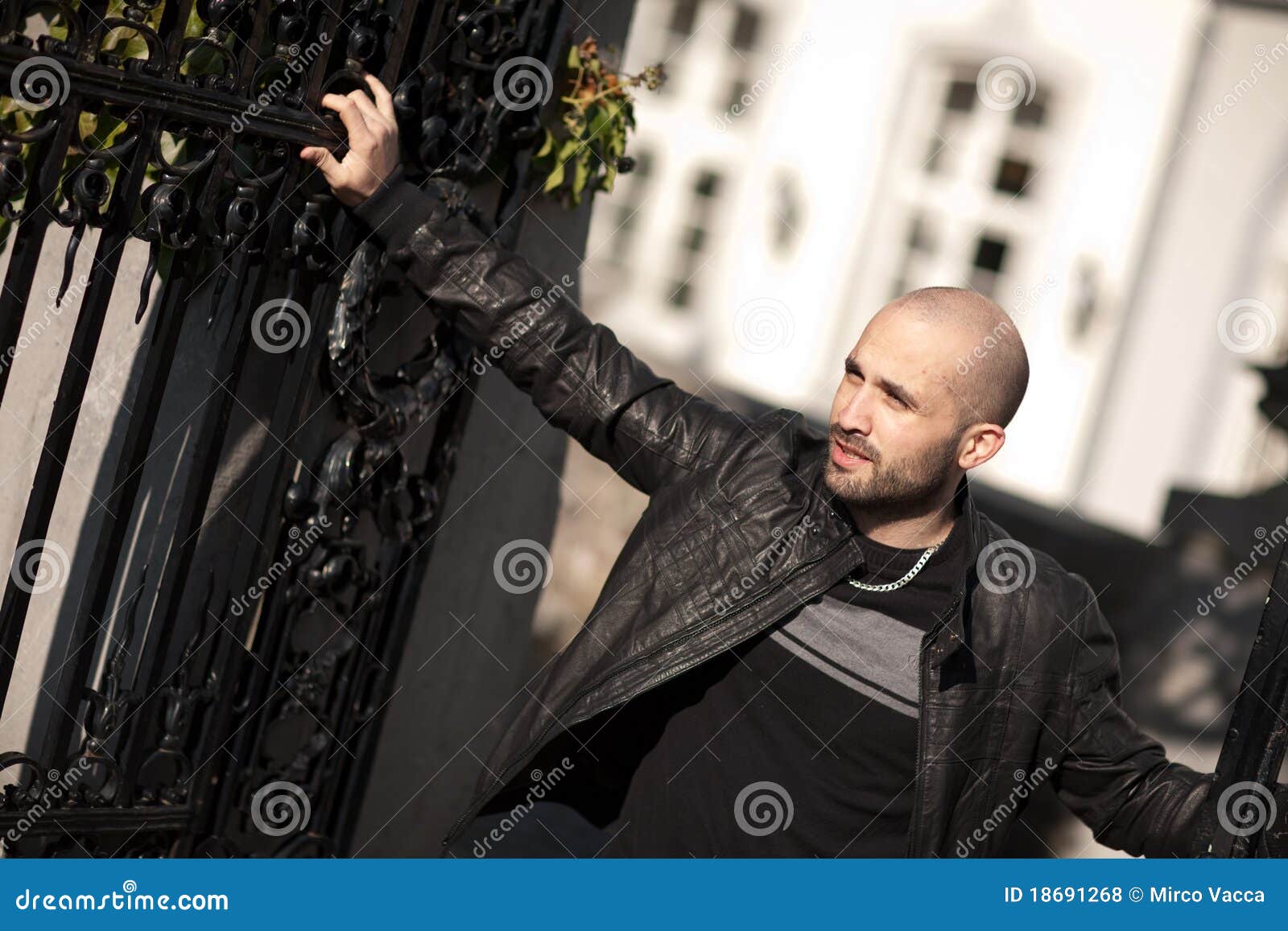 Young man by a gate stock photo. Image of gate, outdoor - 18691268