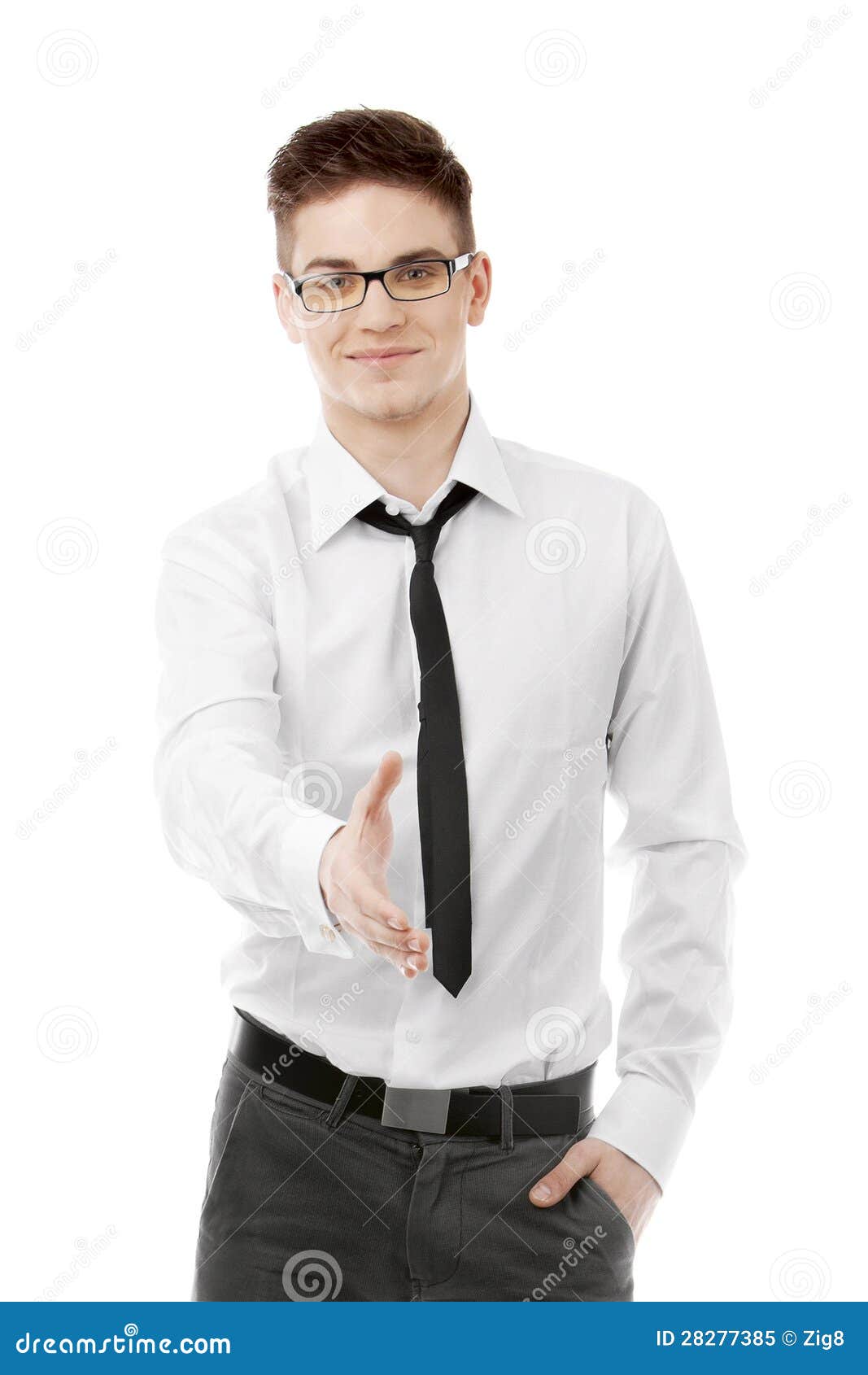 Young man gave his hand stock image. Image of attitude - 28277385