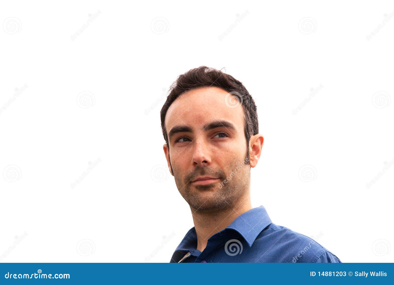 Young Man Gazing into the Middle Distance Stock Image - Image of ...