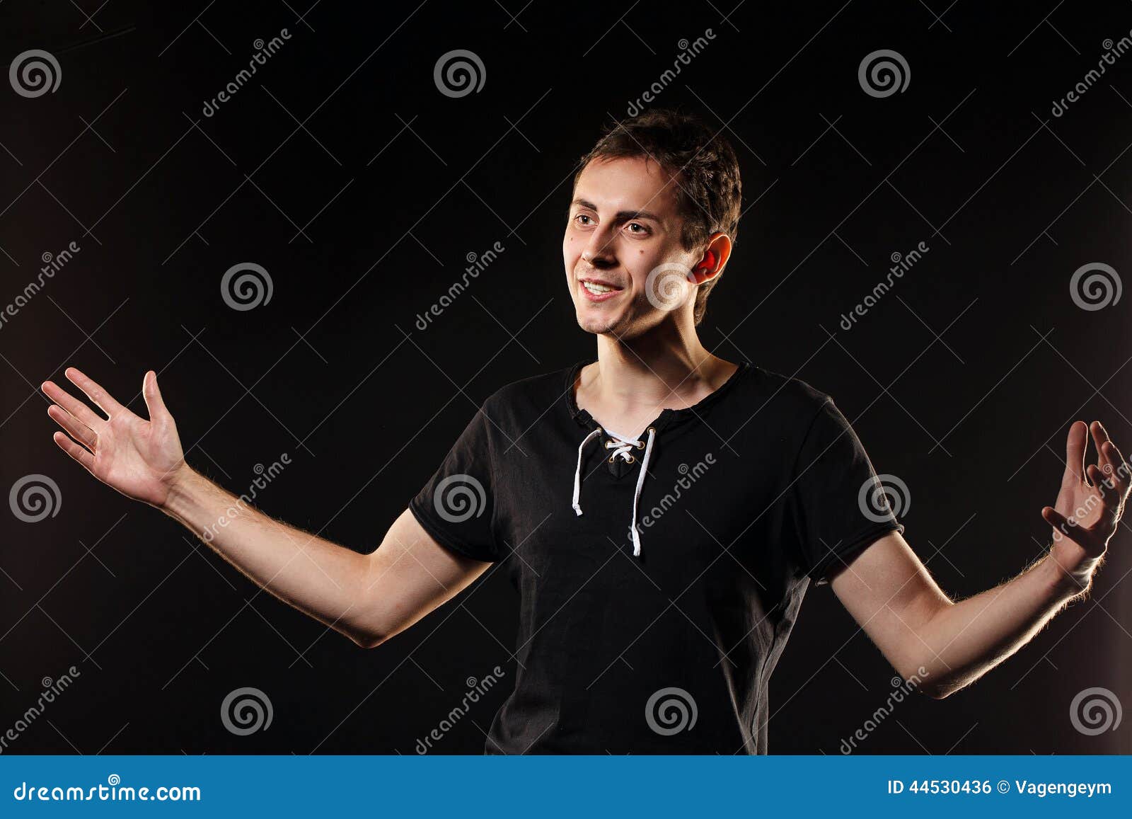 Young man gesticulating stock photo. Image of gesture - 44530436