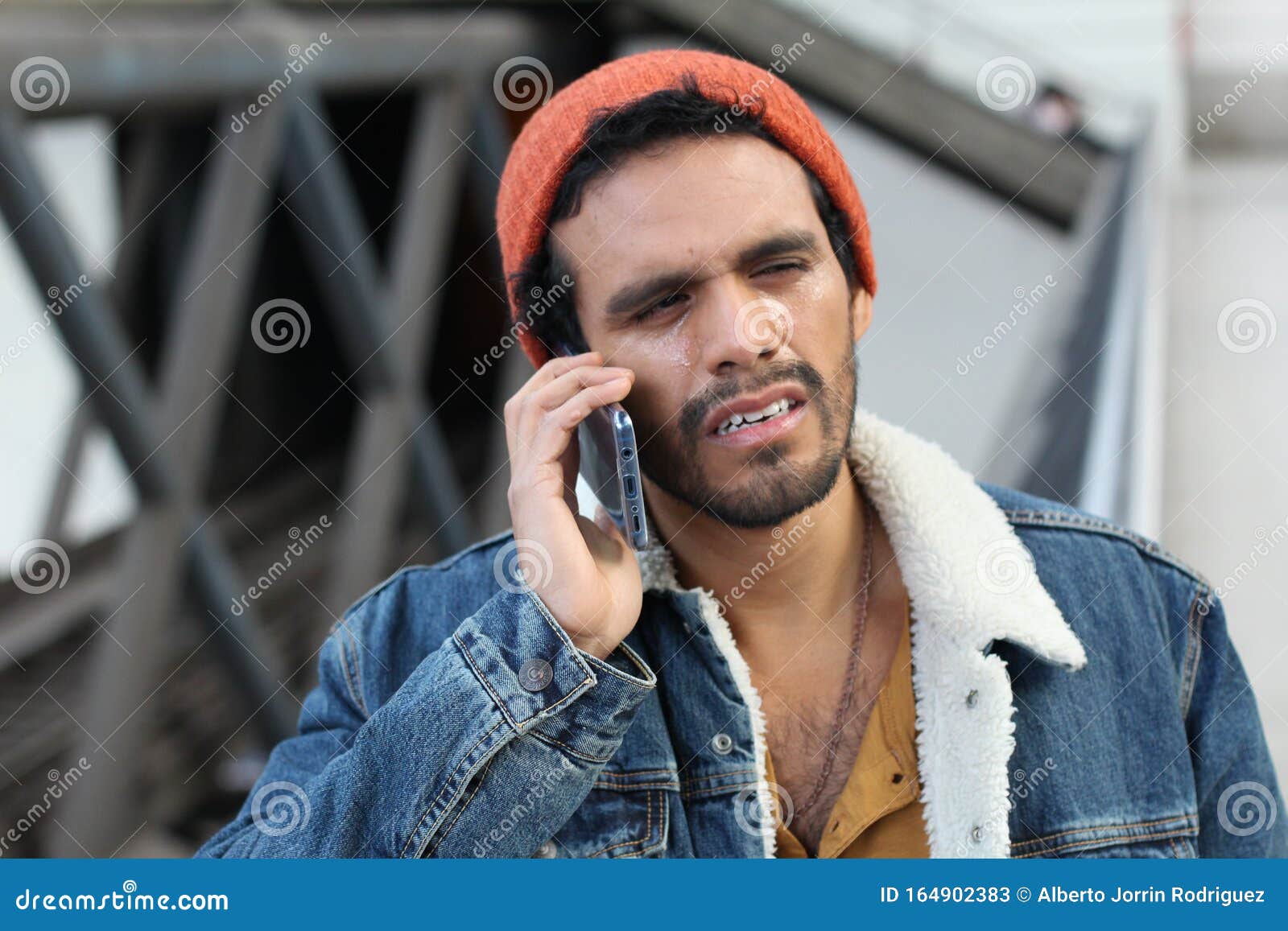 Young Man Getting Devastating News Stock Image - Image of amazed, cell ...