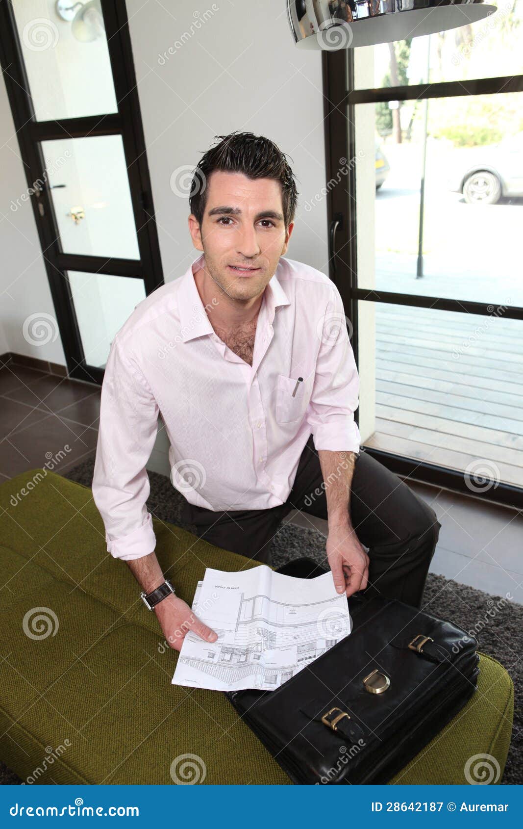 Young Man Getting Documents Stock Image - Image of positive, male: 28642187