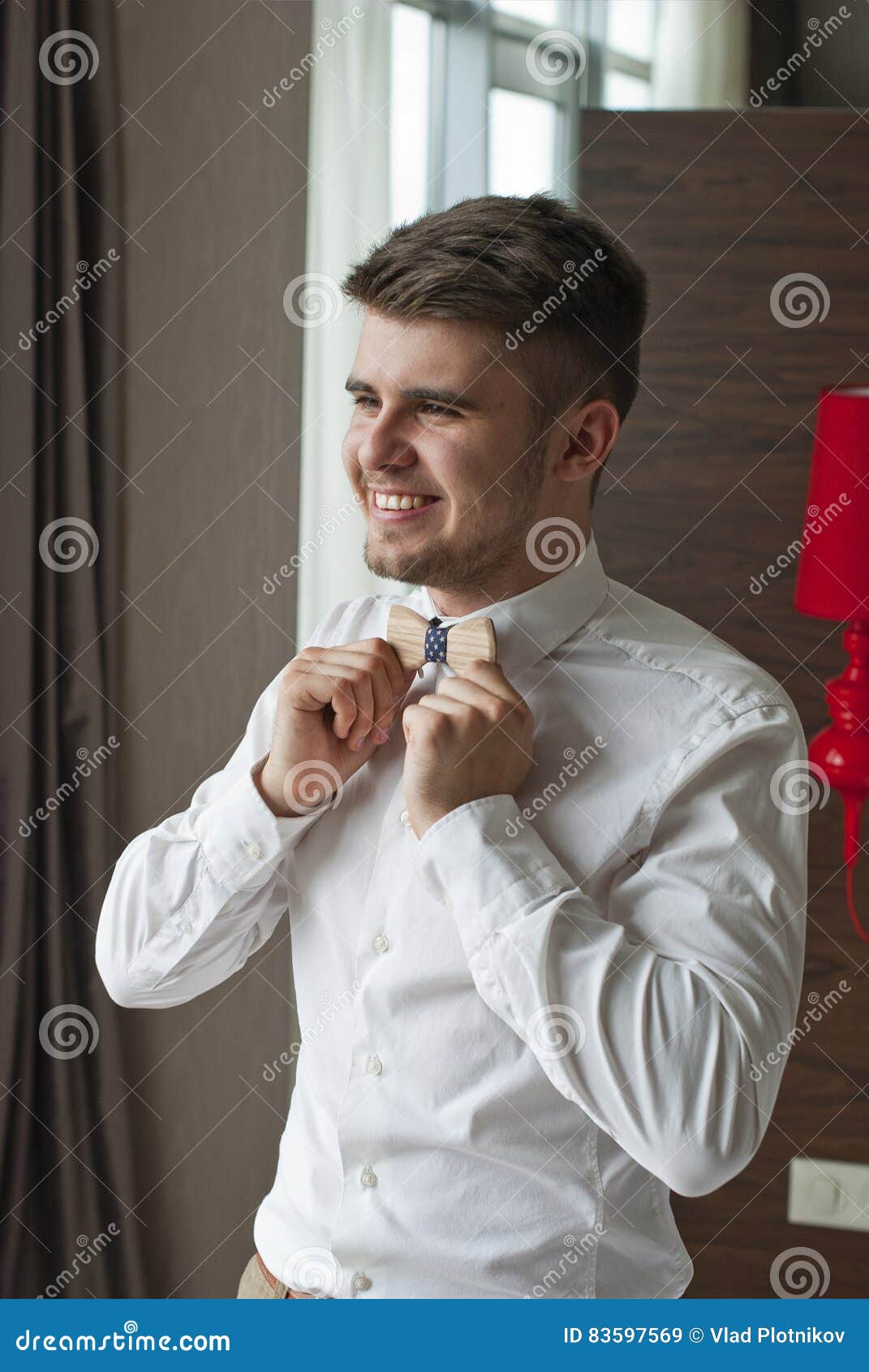 Young Man Getting Ready for a Special Day. Stock Image - Image of ...