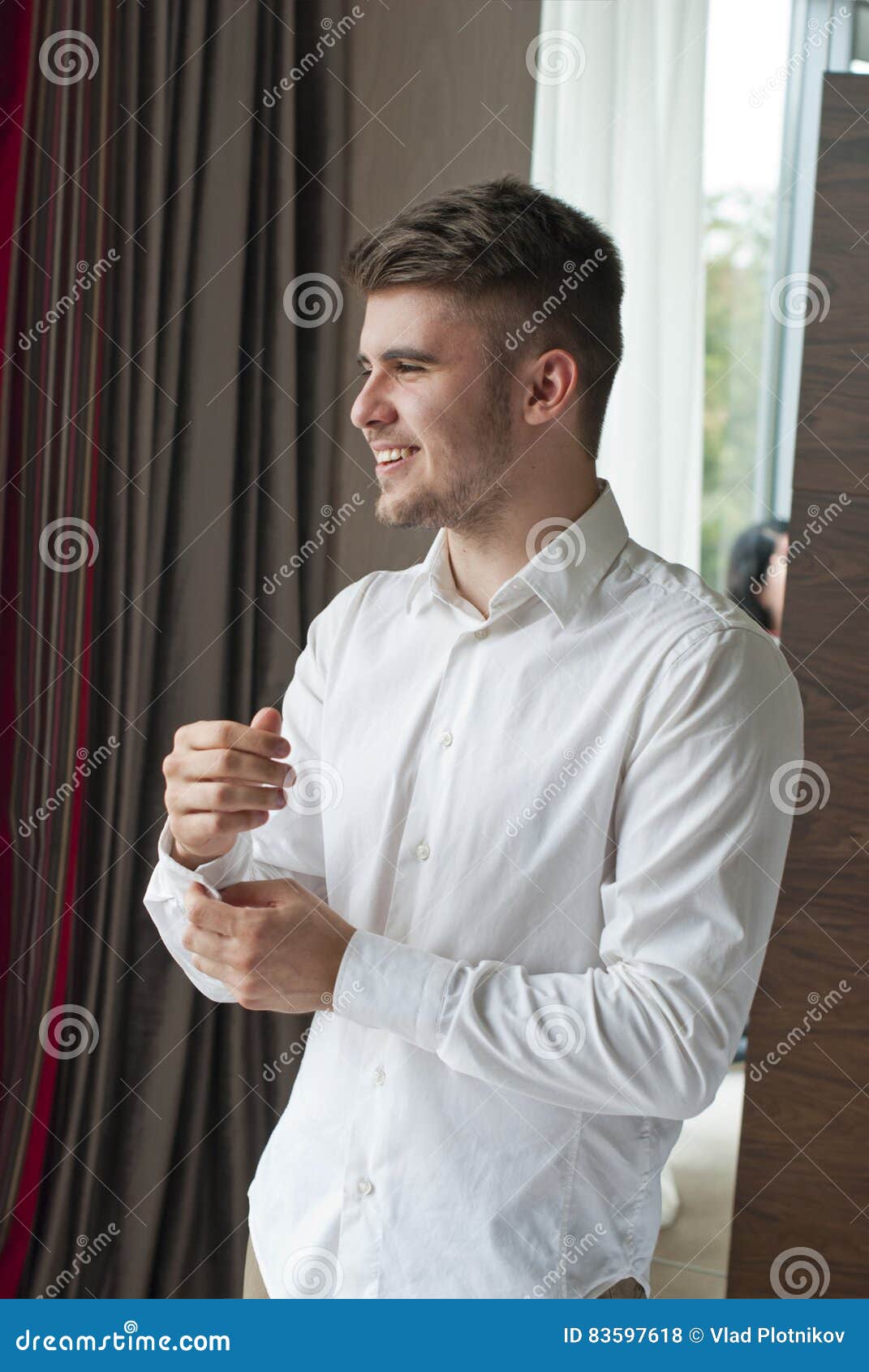Young Man Getting Ready for a Special Day. Stock Photo - Image of face ...